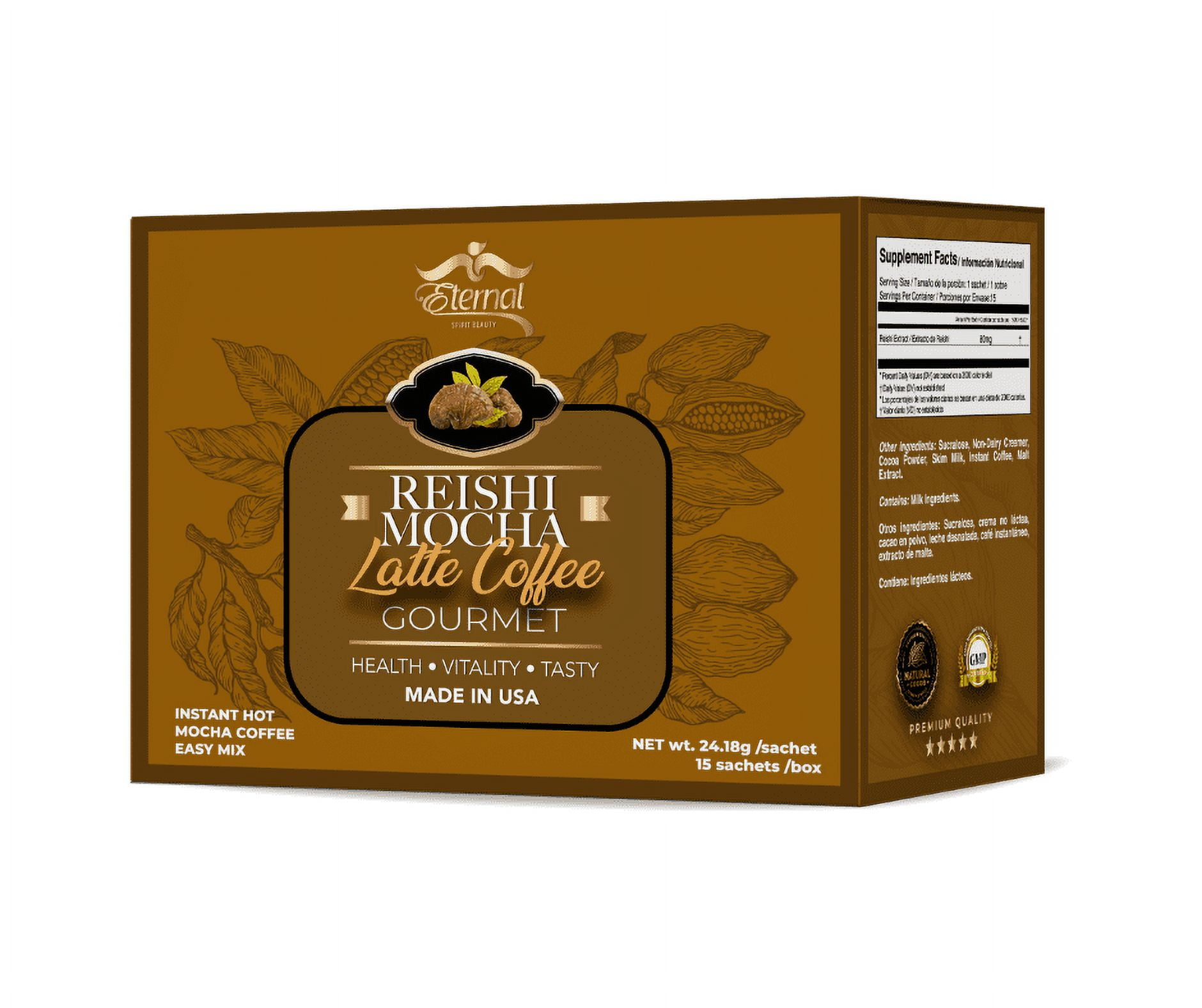 Eternal Ganoderma Reishi Coffee, Gourmet Latte and Black Coffee, Immune ...