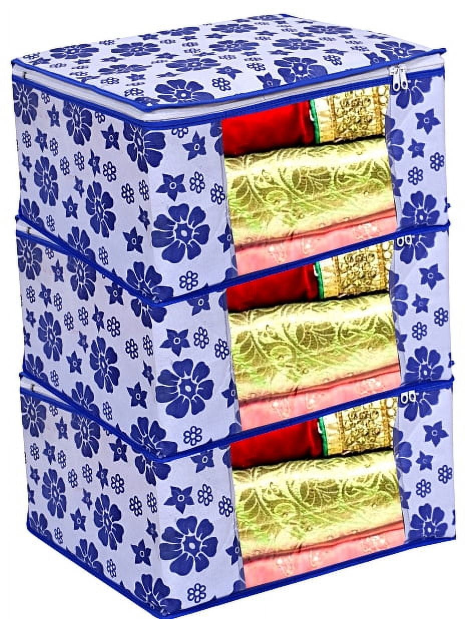 Ganpati Bags Presents Flower Print Saree Covers With Zip|Saree Covers ...