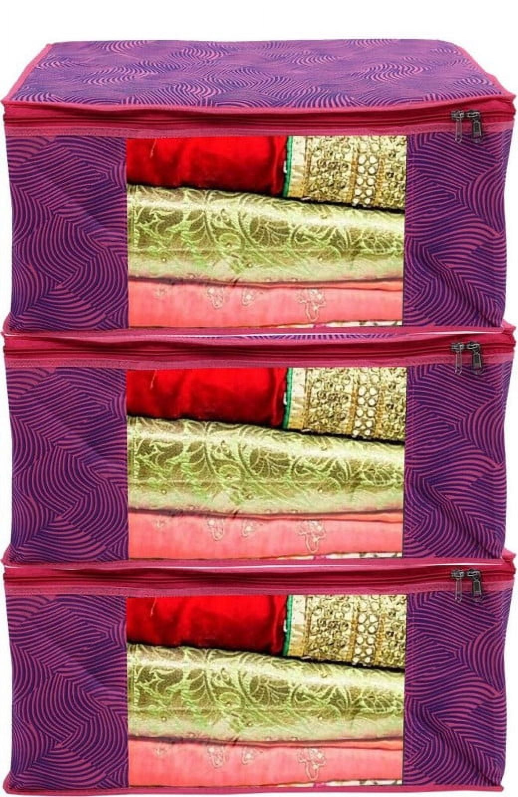 Ganpati Bags Presents Leheriya Print Saree Covers With Zip|Saree Covers ...