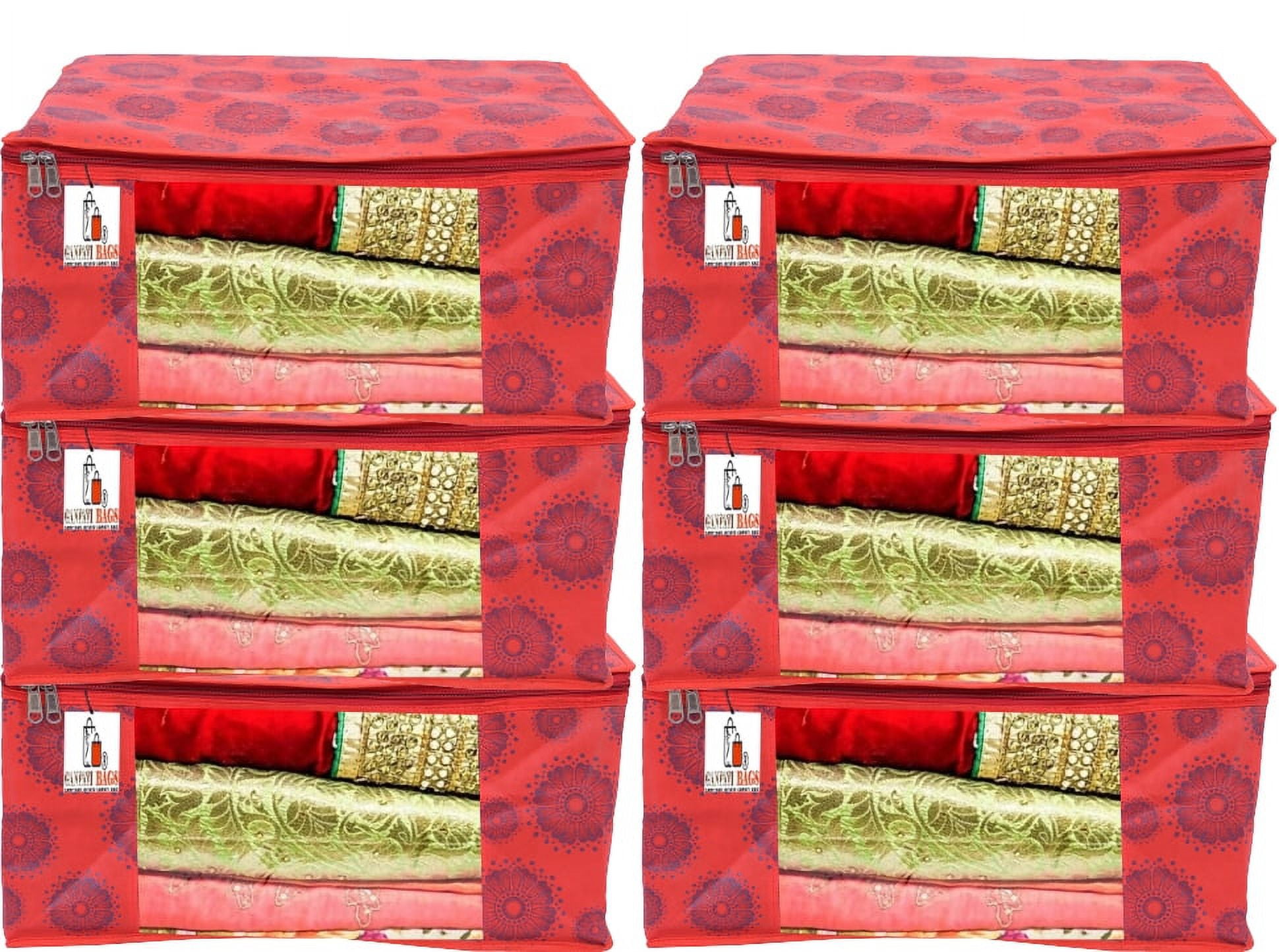 Ganpati Bags Presents Metallic Flower Print Saree Covers With Zip|Saree ...