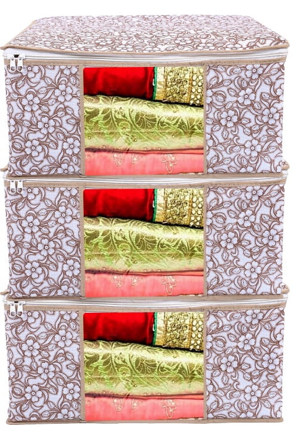 Ganpati Bags Presents Metallic Print Saree Covers With Zip|Saree Covers ...