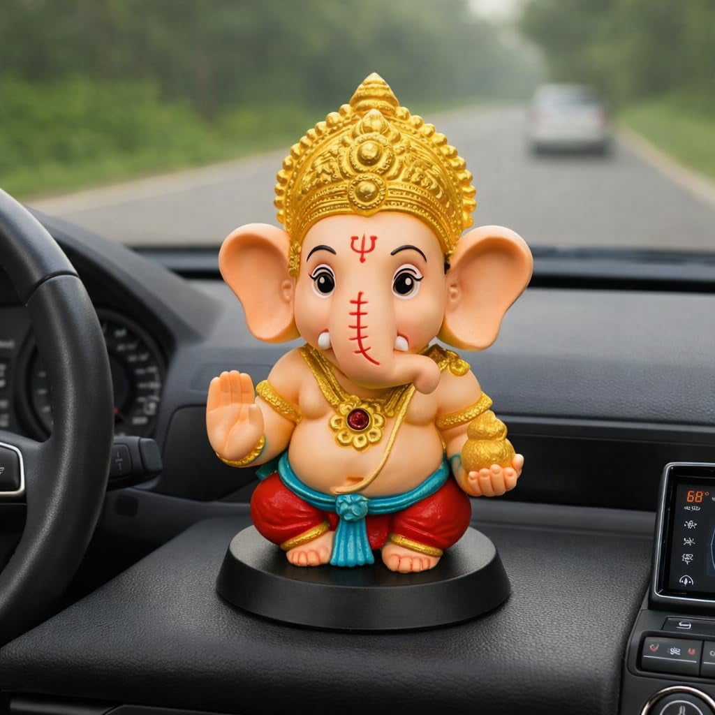 Ganpati Ganesh Idol for Car Dashboard, Office Desk and Home Decoration ...
