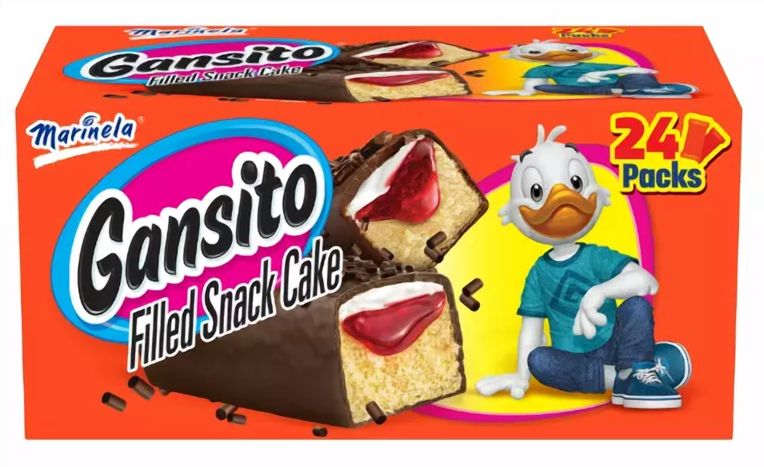 Gansito Filled Snack Cakes – 24 Packs, Delicious Chocolate-Covered ...