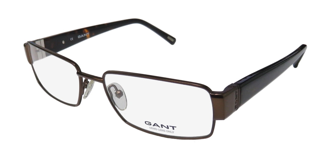 Gant Alberi Rectangular Eyeglass Frames 54mm Satin Brown - Walmart.com
