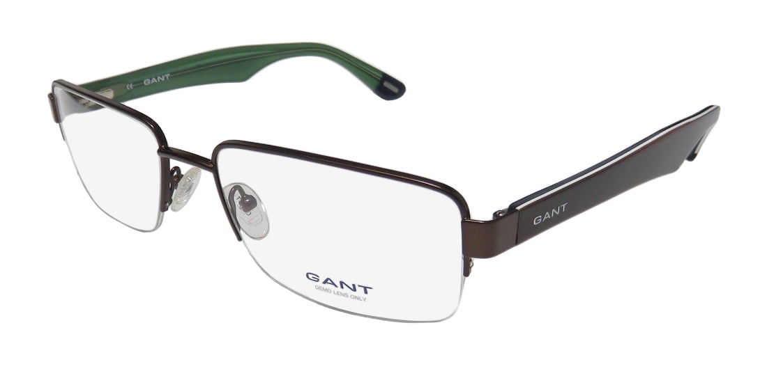 Gant G104 Semi-Rimless Eyelgass Frames 58mm Satin Brown - Walmart.com