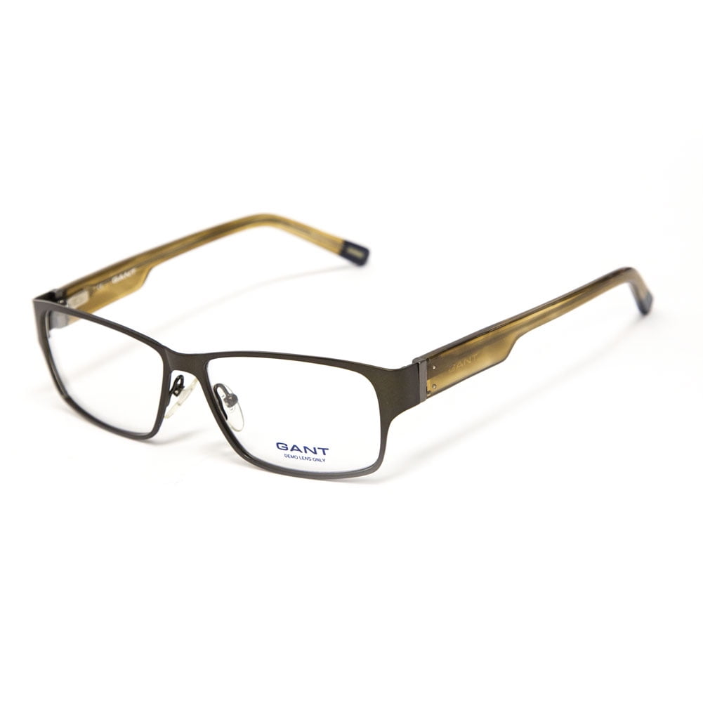 Gant Leopold Rectangular Eyeglass Frames 54mm Satin Olive - Walmart.com