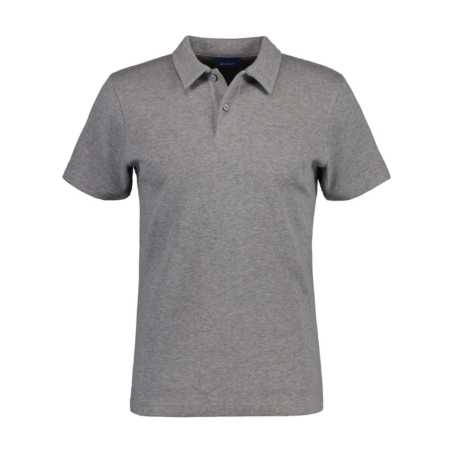 Gant Mens Textured Waffle Pique Polo Shirt - Walmart.com