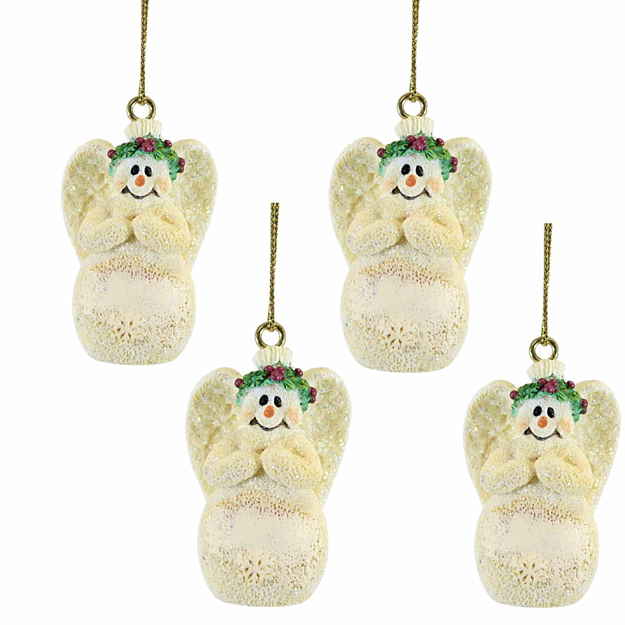 Ganz 4-Pc Ceramic Snowmen Set - 4 Ornaments 1.75 Inch, Ceramic - Wreath ...