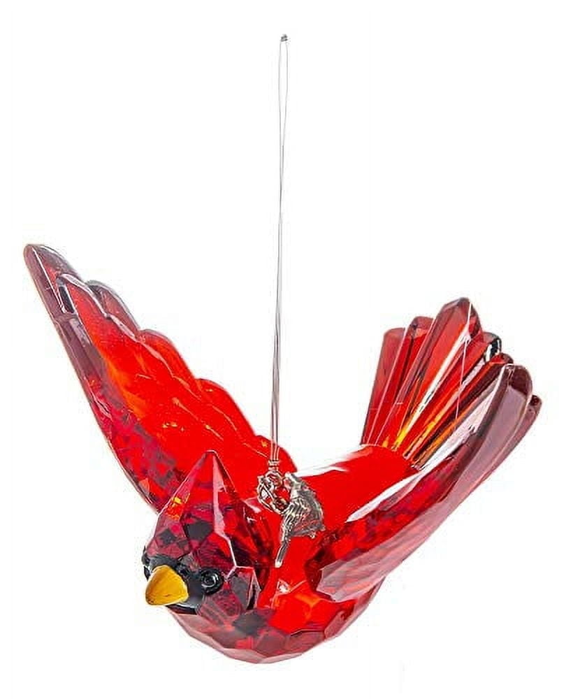 Ganz Radiant Cardinal Ornament with Charm – 5" Acrylic Holiday ...