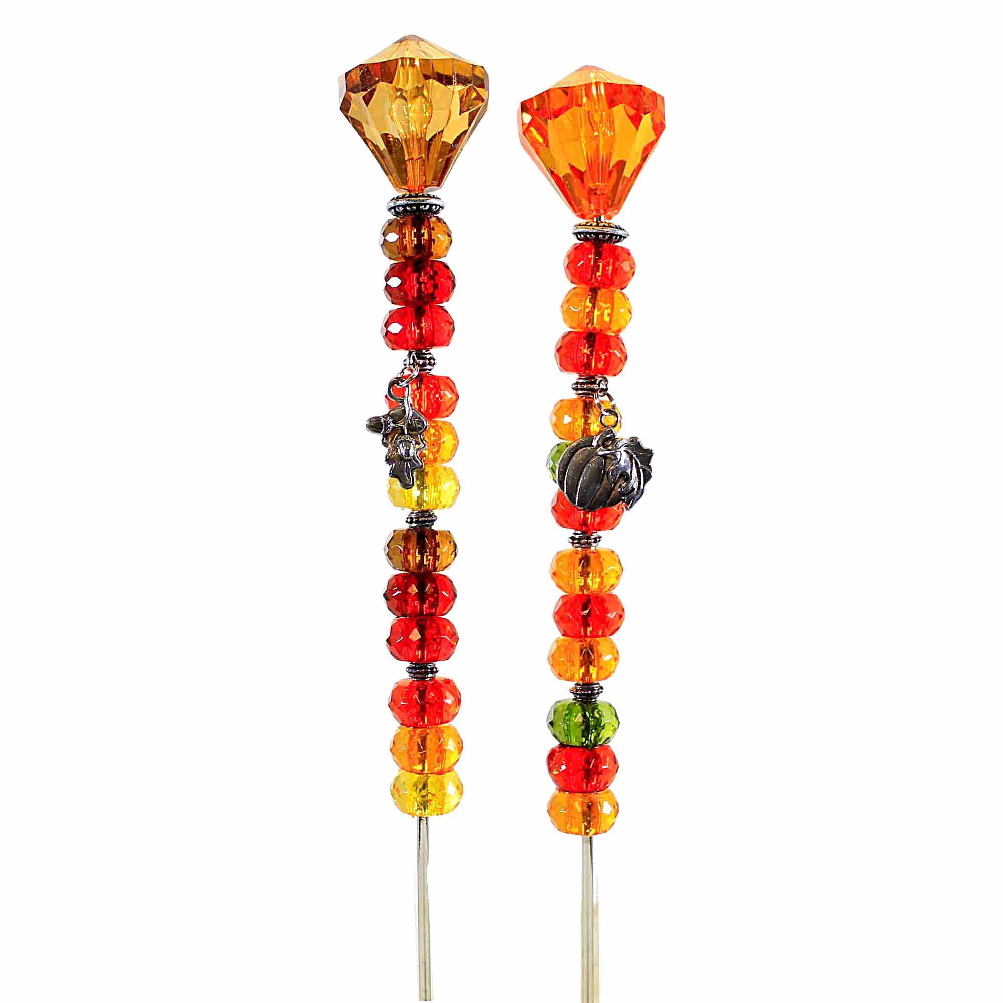 Ganz Autumn Plant Stakes - Two Plant Sticks 12.0 Inch, Acrylic ...