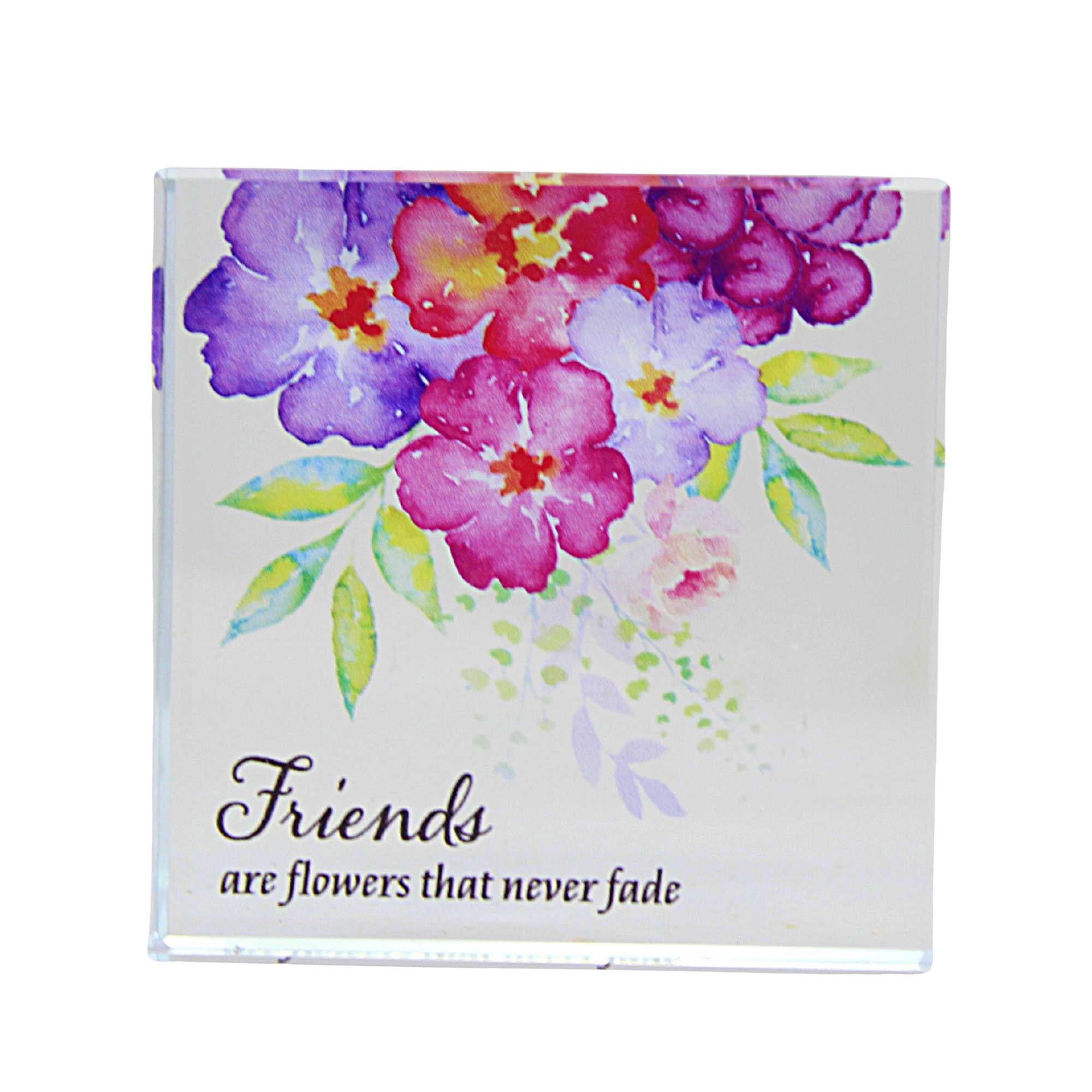 Ganz Beveled Sentiment Block Sign - One Sign 3 Inch, Glass - Clear ...