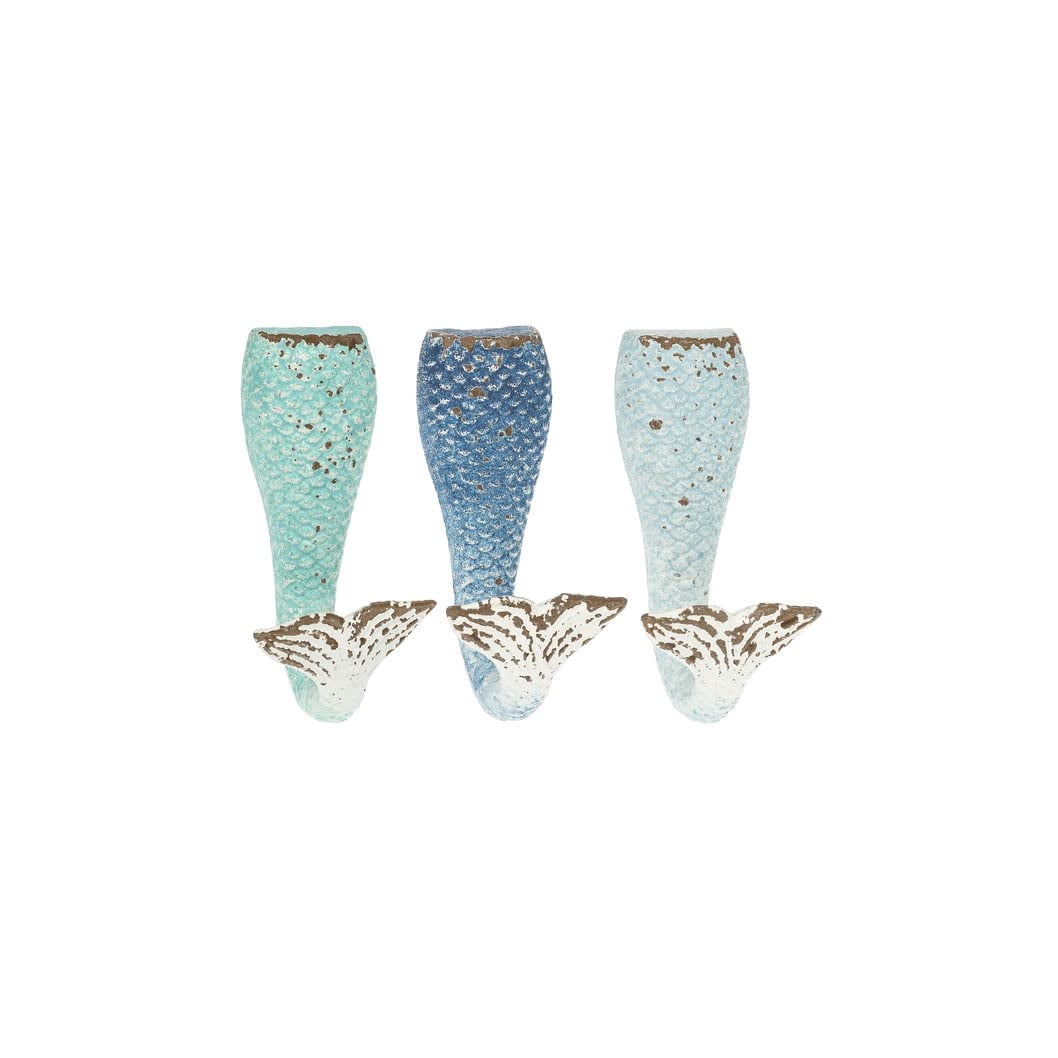Ganz CB172614 Large Blue Ombre Mermaid Tail Wall Hooks, Set of 3 ...