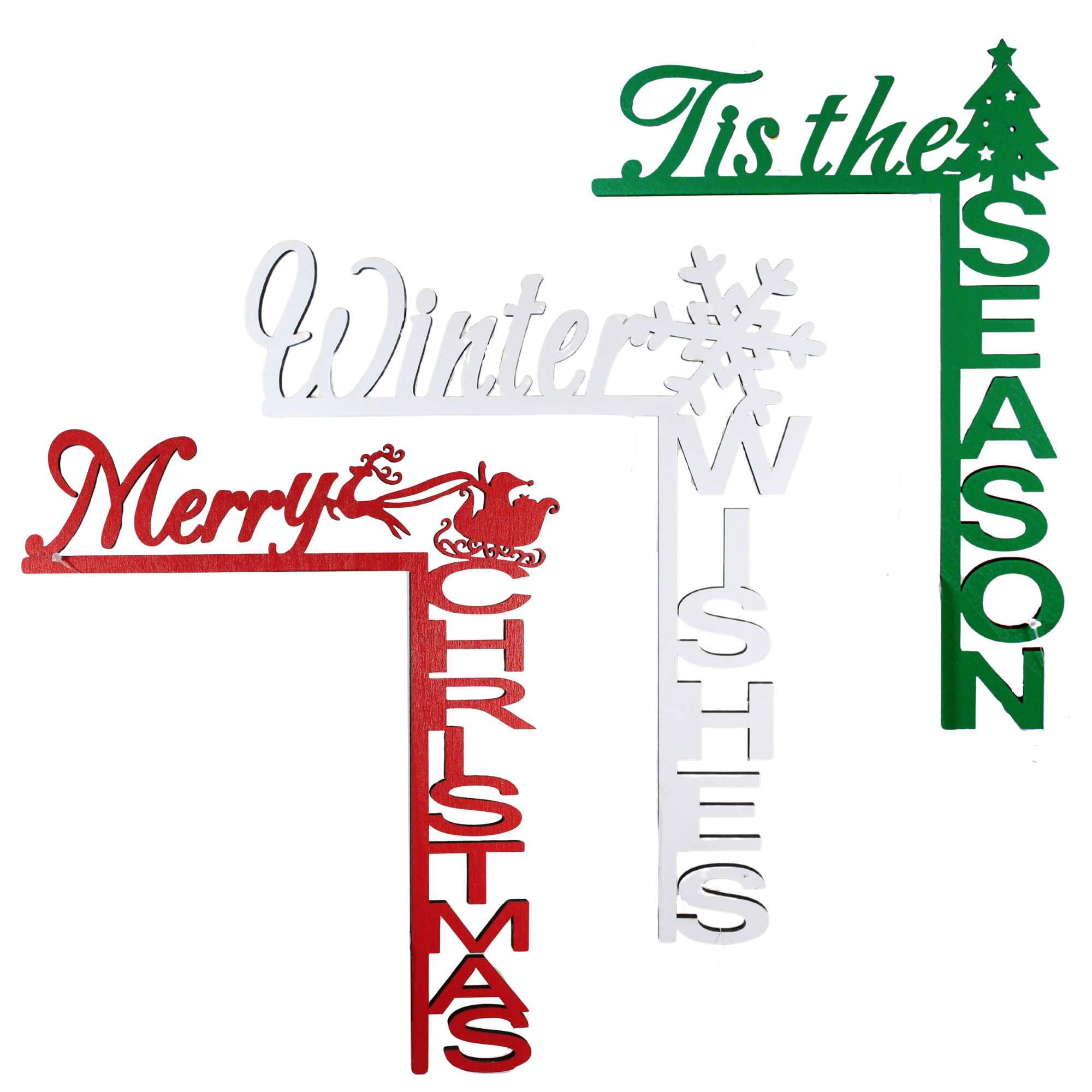 Ganz Christmas Corner Expressions - Three Corner Expressions 11.5 Inch ...
