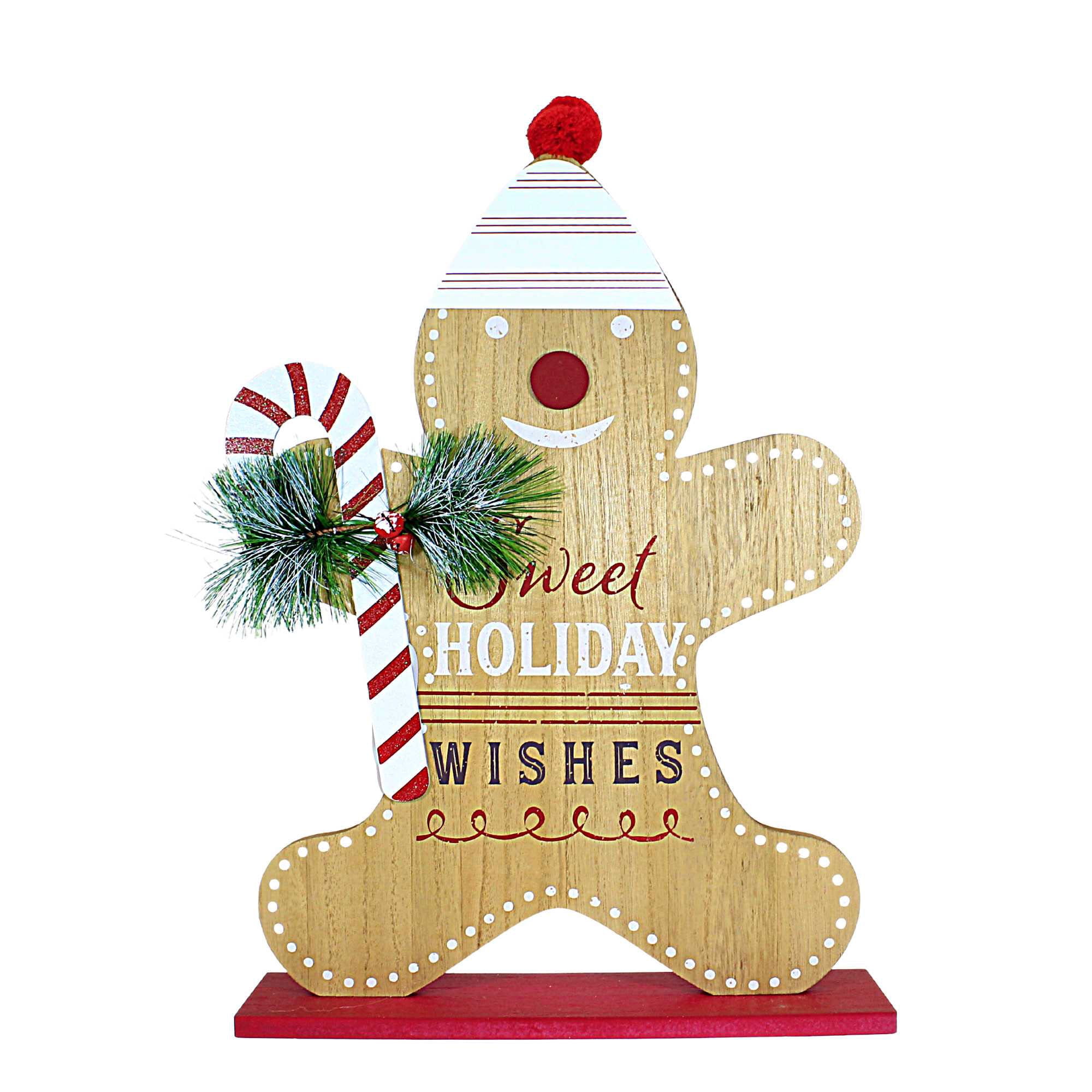 Ganz Gingerbread Man Figure - One Figure 20 Inch, Wood - Candy Cane ...