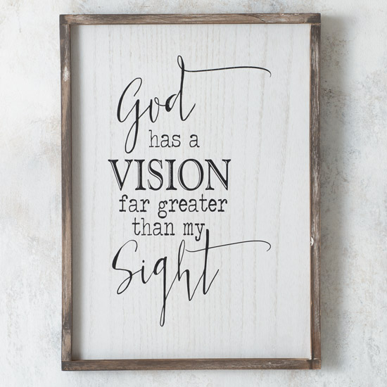 Ganz "God Has a Vision Far Greater Than My Sight" Wall Decor. - Walmart.com