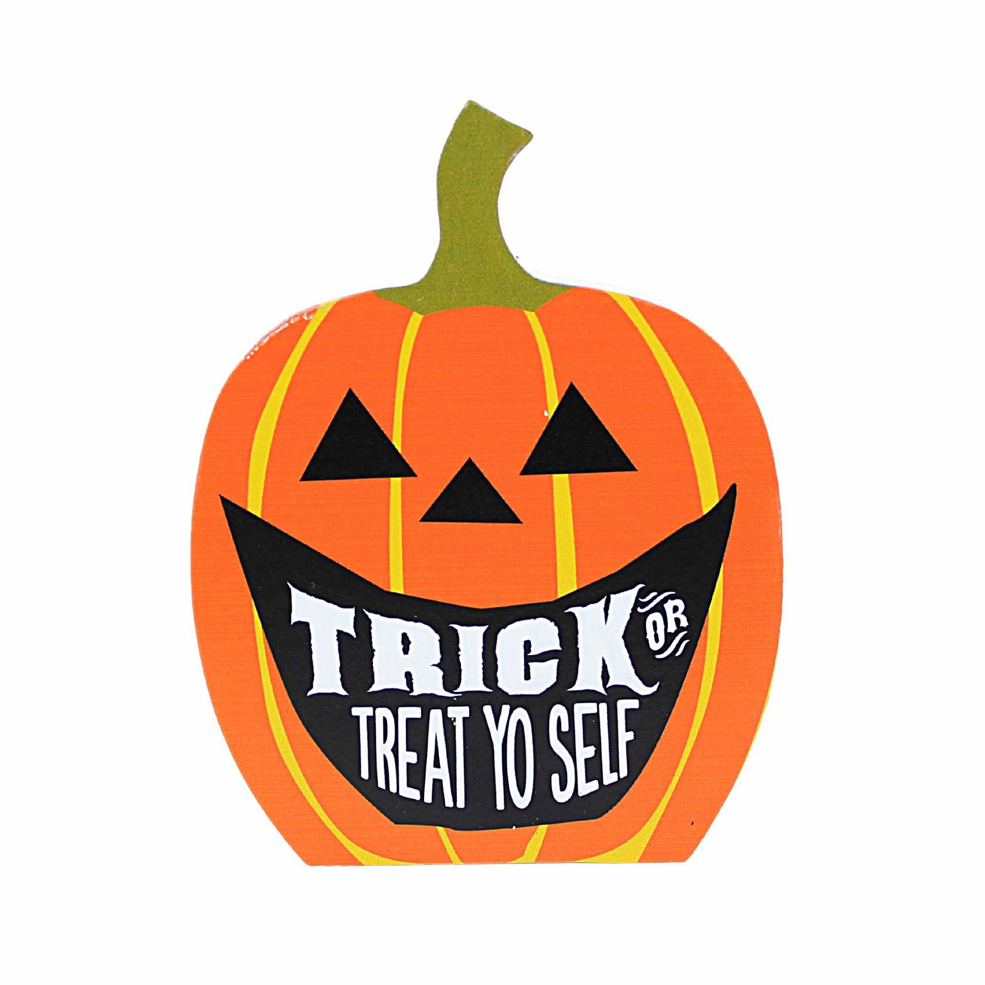Ganz Halloween Block Talk - One Shelf Sign 5.5 Inch, Wood - Fun Sayings ...