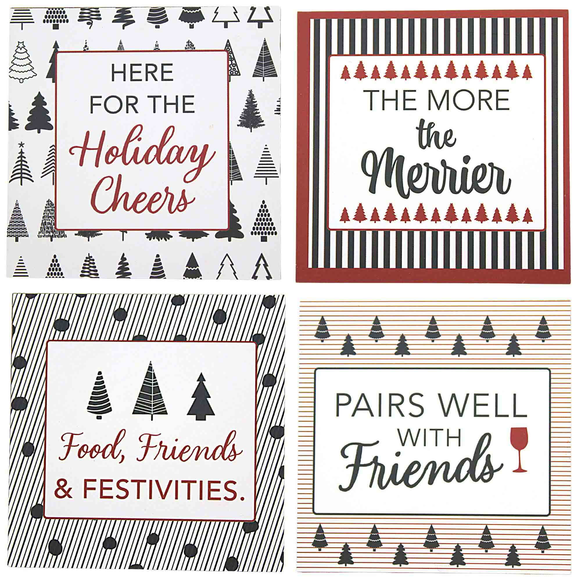 Ganz Holiday Coaster Set With Crate - Four Coasters Plus Holding Crate ...