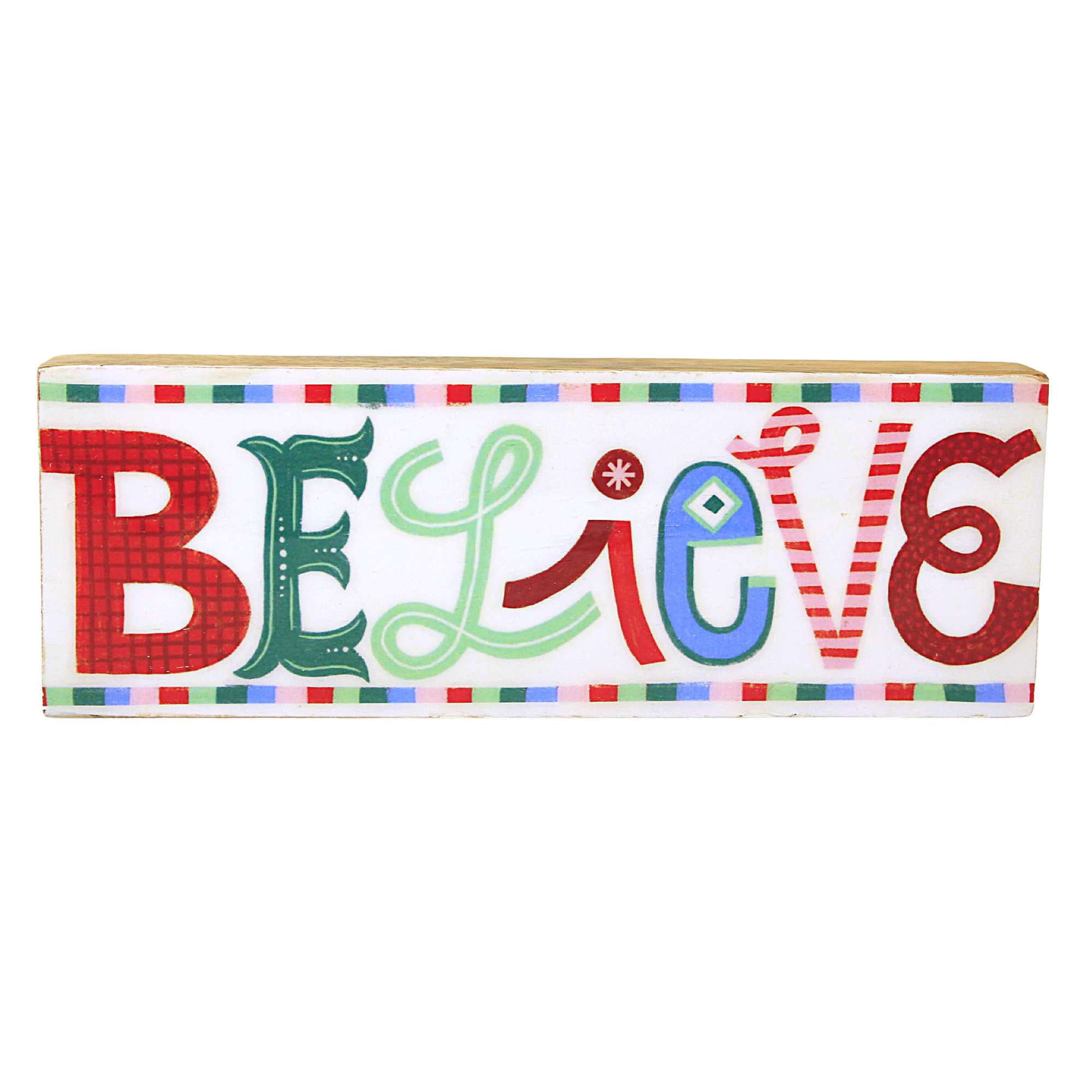Ganz Holiday Wood Message Block - One Sign 3 Inch, Wood - Free Standing ...