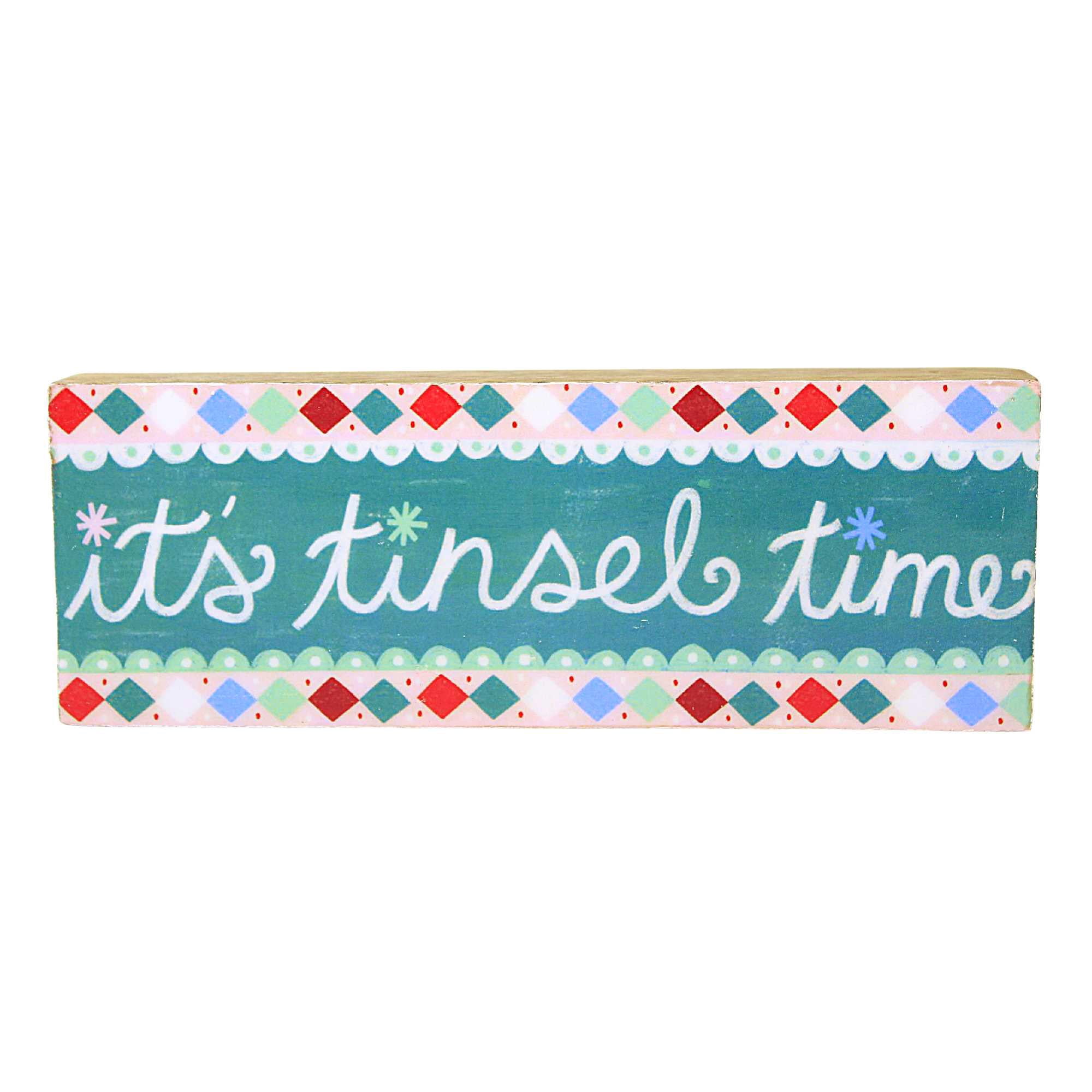 Ganz Holiday Wood Message Block - One Sign 3 Inch, Wood - Free Standing ...