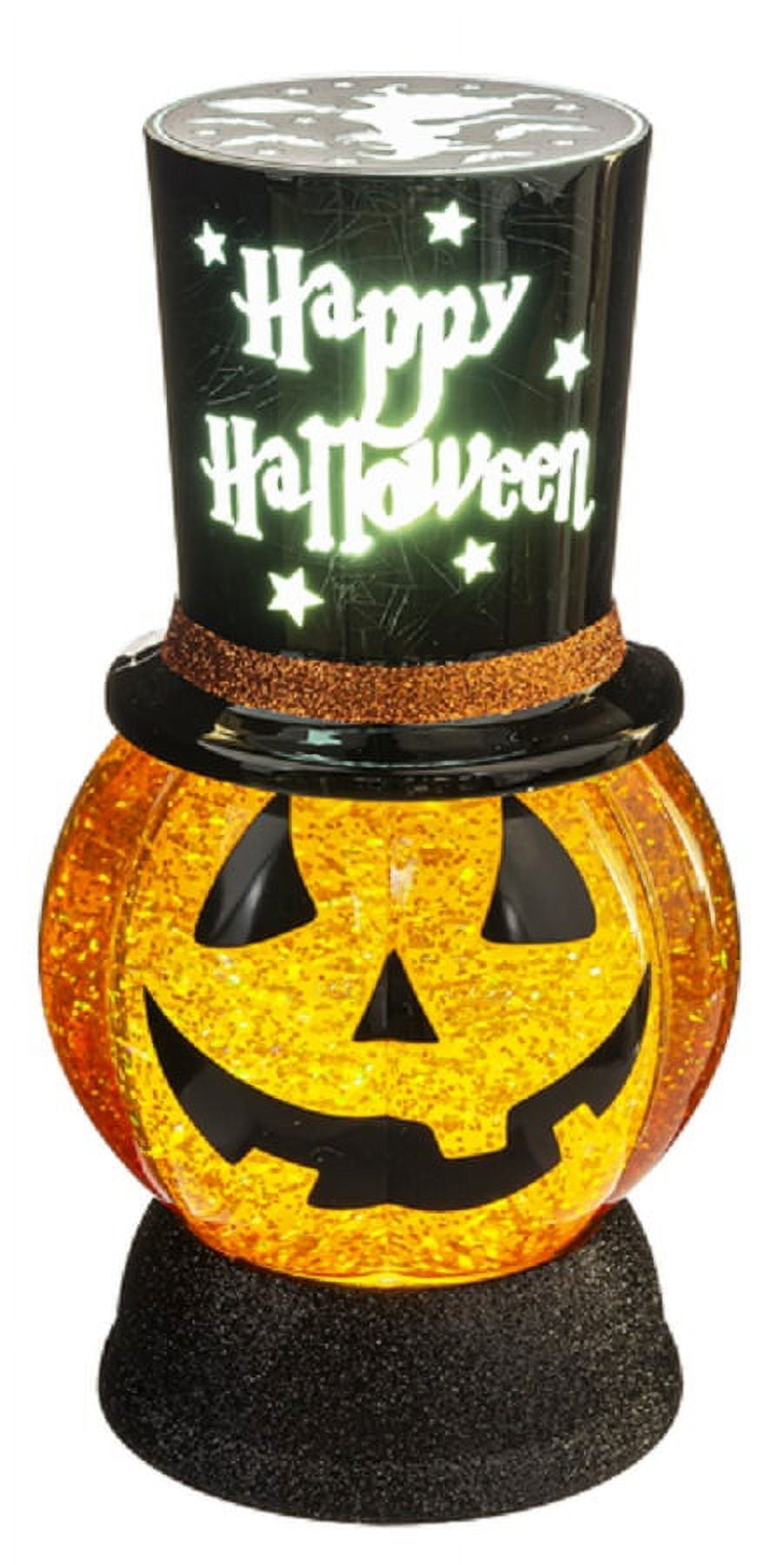 Ganz LED Light Up Shimmer Projection Jack-O-Lantern, Happy Halloween ...
