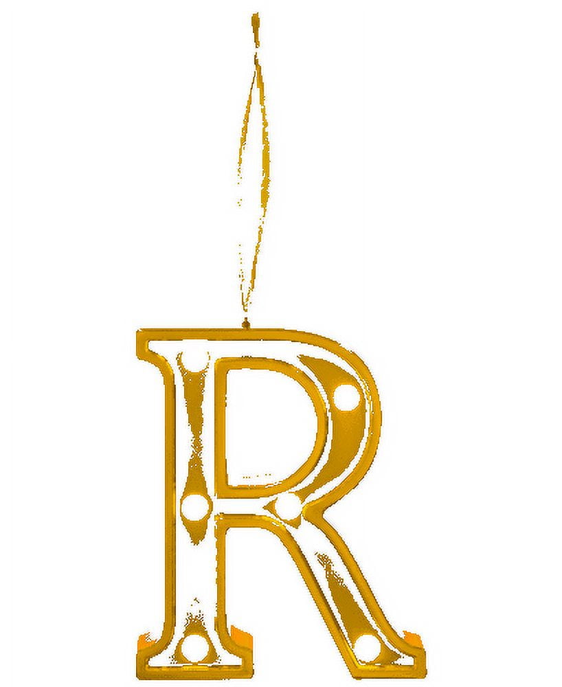 Ganz Led Light Up Marquee Initial Ornaments Letters – Gold/R - Walmart.com