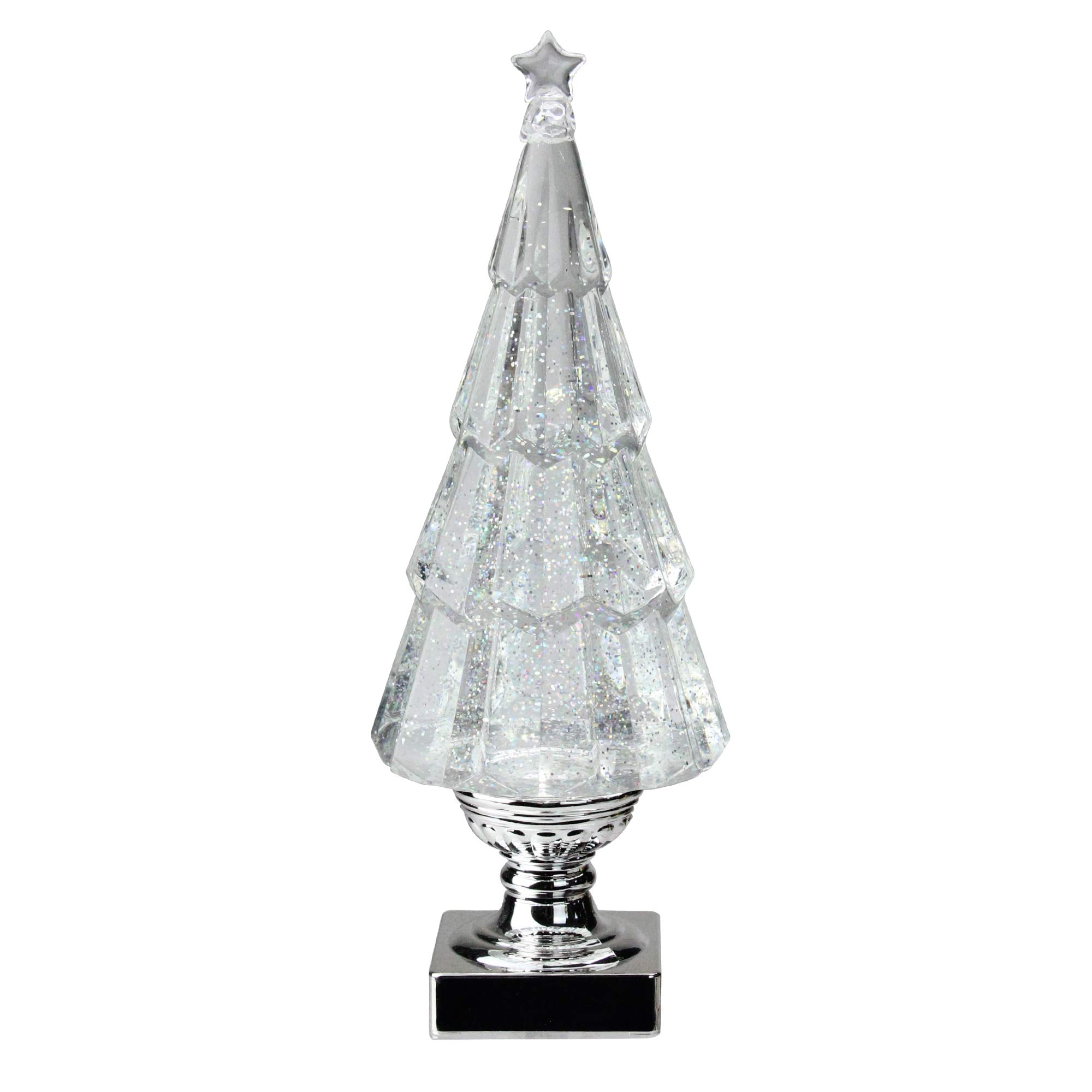 Ganz Lighted LED Shimmer Silver Tree - Walmart.com