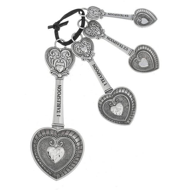 Ganz MSRNG SPNS 4PCSET,ZI Hearts Measuring Spoons - Walmart Business ...