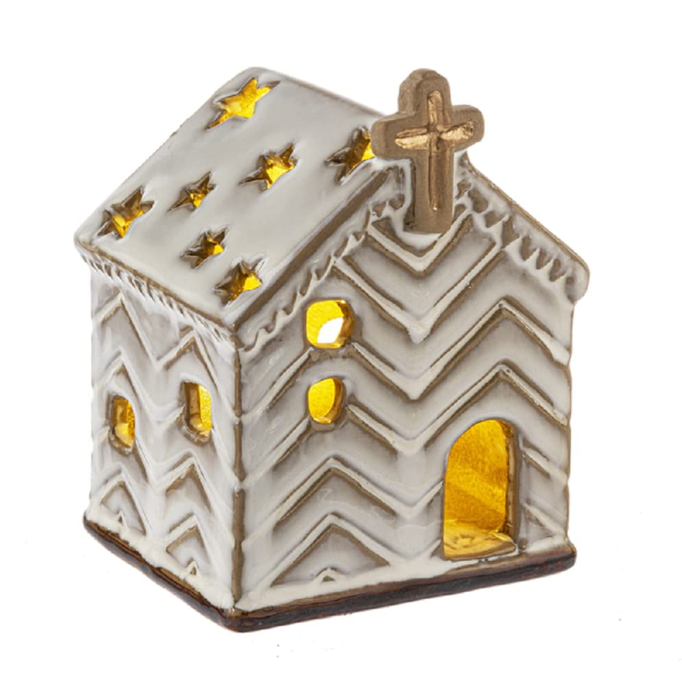 Ganz MX183480 LED Light Up Church Figurine, 4.50-inch Height, Stoneware ...
