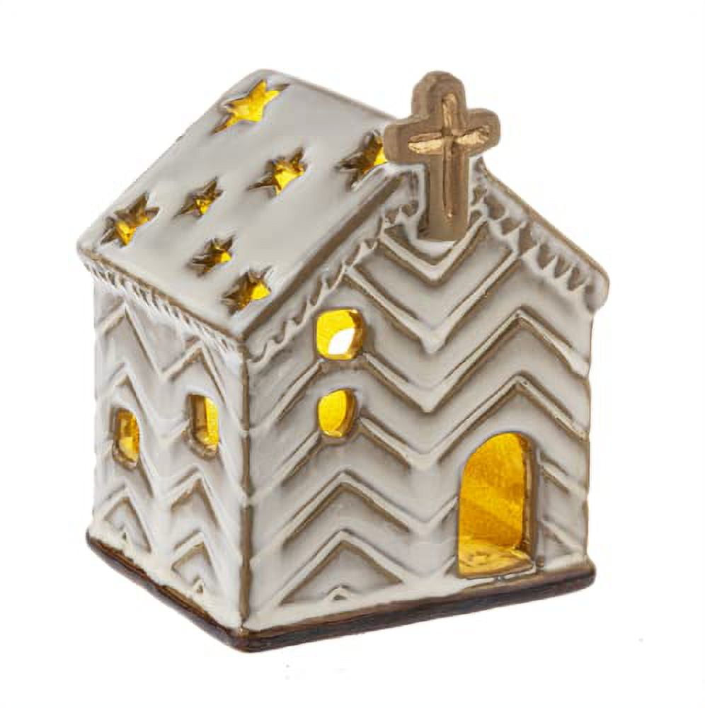 Ganz MX183480 LED Light Up Church Figurine, 4.50-inch Height, Stoneware ...