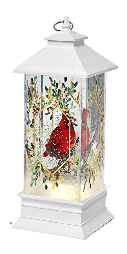 Ganz MX184891 LED Light Up Shimmer Cardinal in Wreath Lantern, 10.50 ...