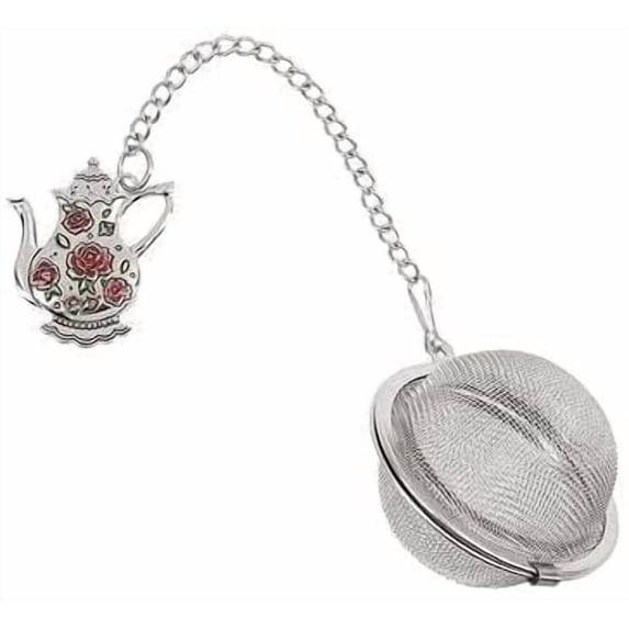 Ganz Pink Roses Teapot Tea Infuser – Charming Enamel Design for Loose ...