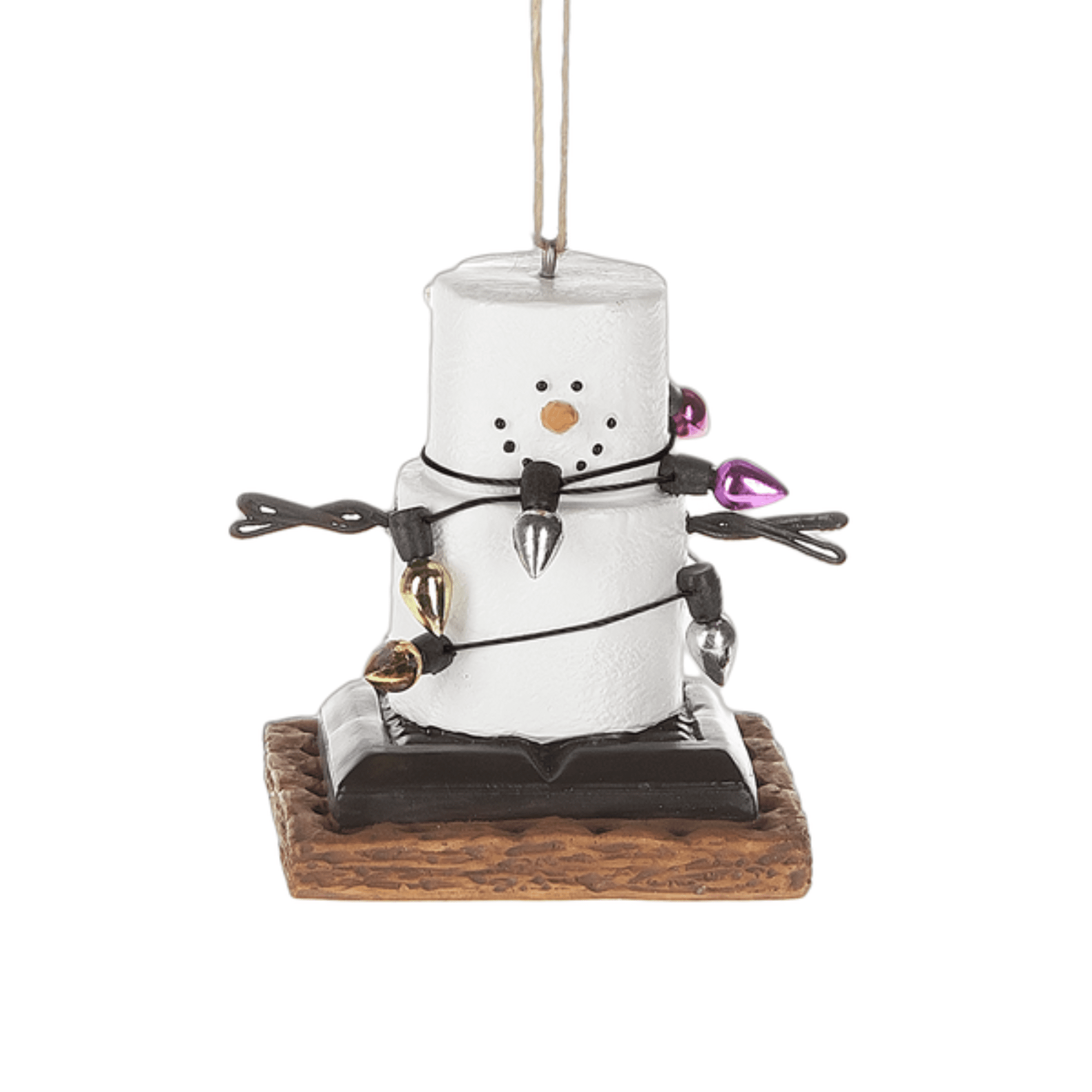 Ganz S'mores Resin Holiday Ornament, Snowman with Lights - Walmart.com