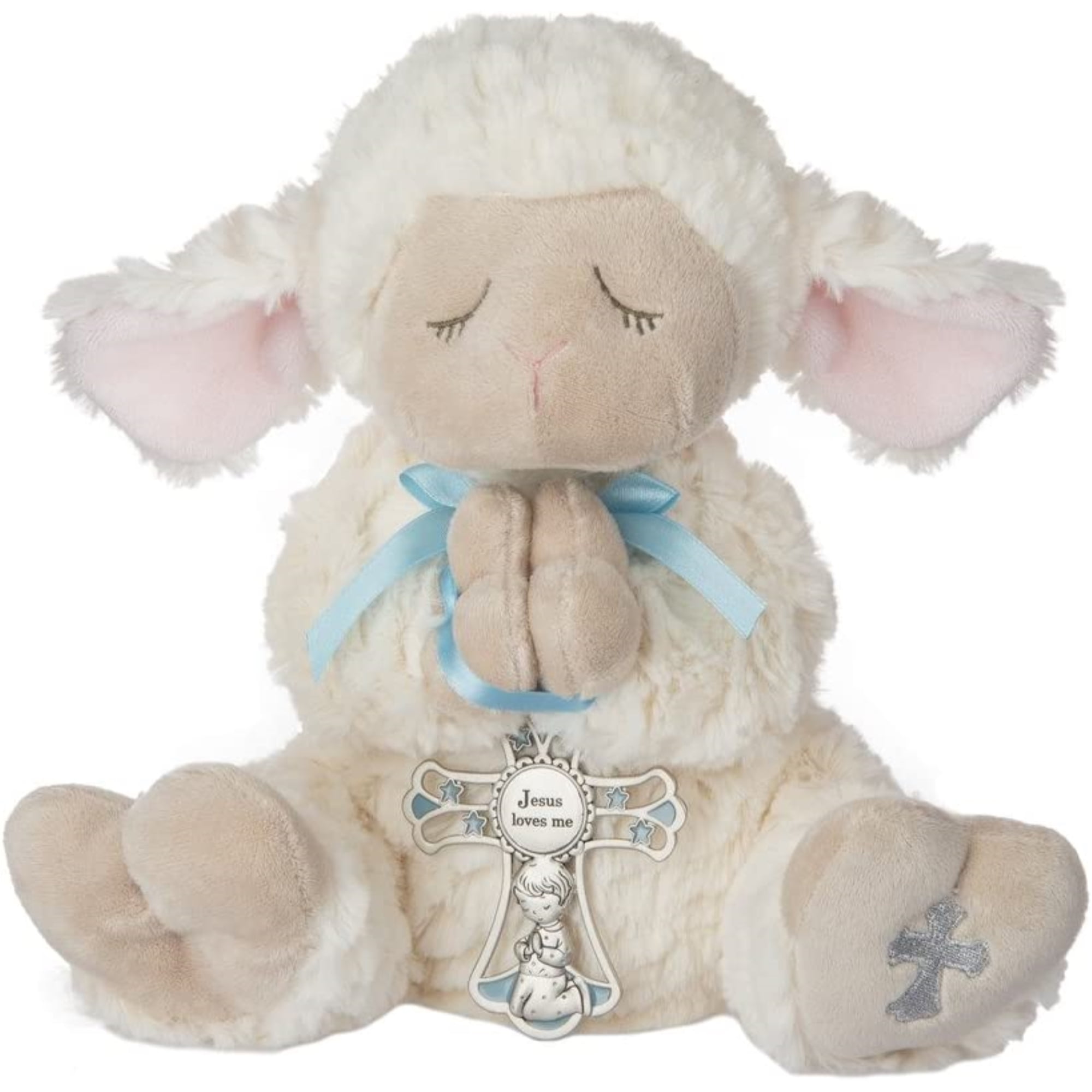 Ganz Serenity Lamb, Crib Cross Christening or Baptism Gift for Baby Boy ...
