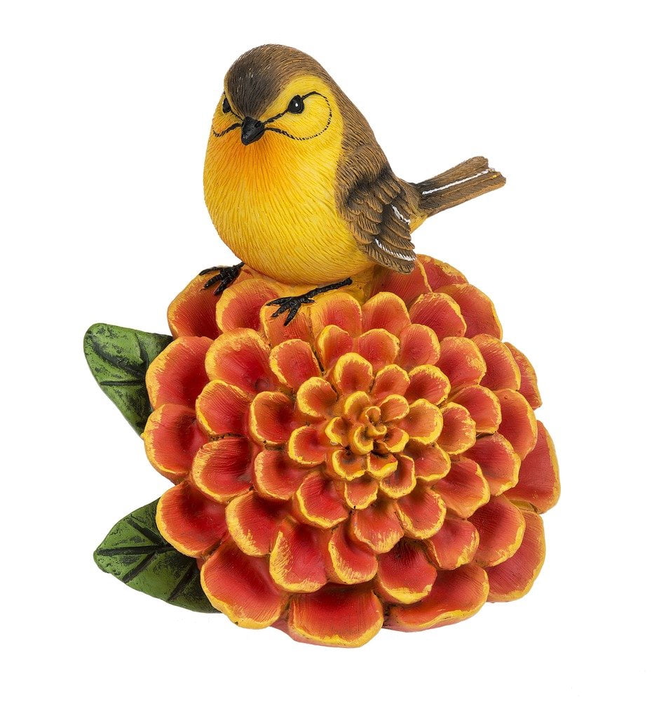 Ganz Spring Decor Bird Flower of The Month 5 inches Figurine (October ...