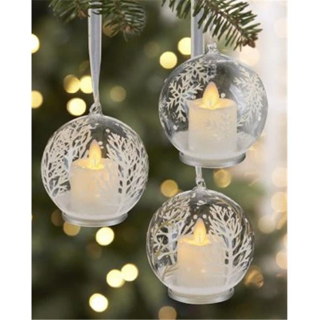 Ganz USA 138032 4 in. LuxuryLite LED Candle Ornament - Walmart.com