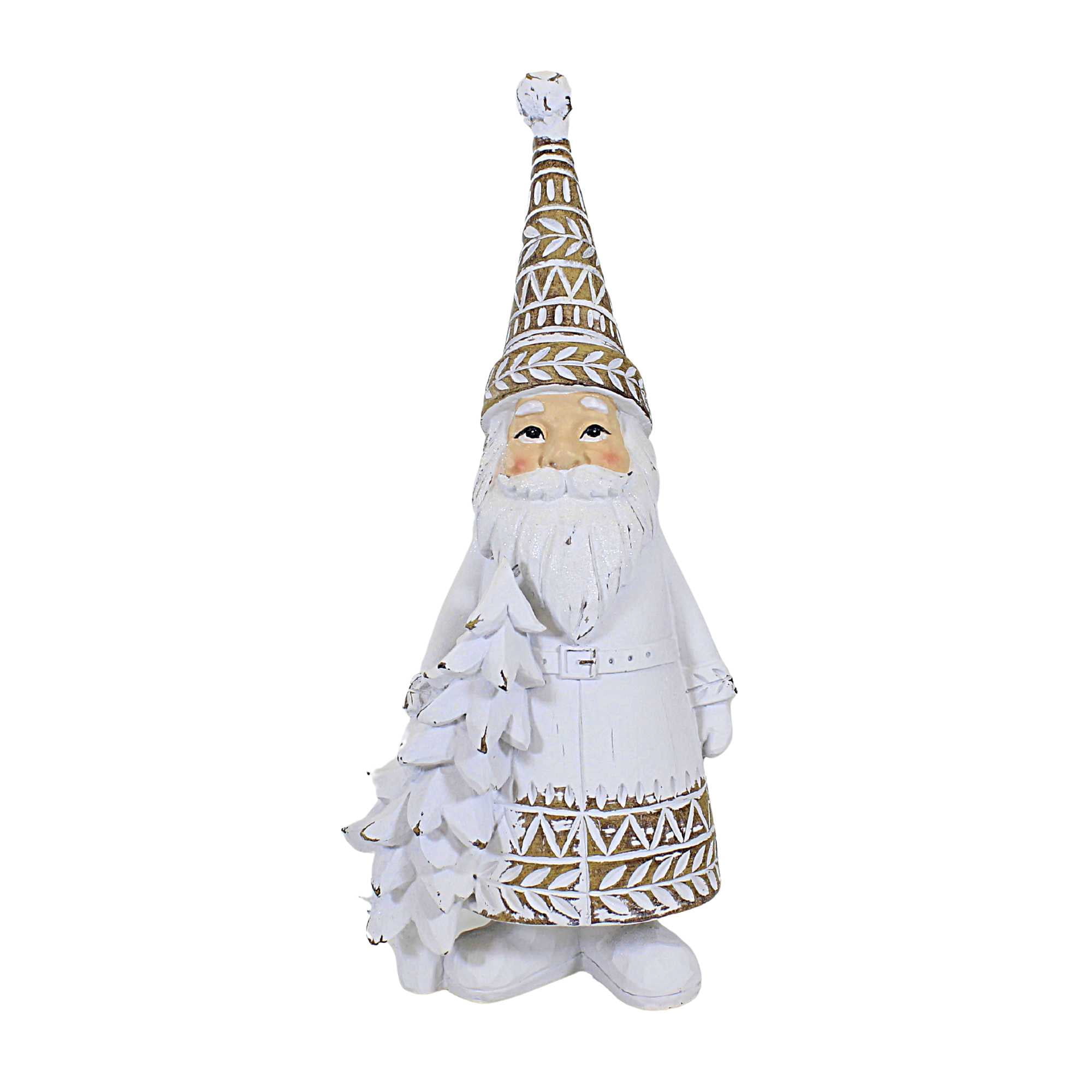 Ganz White-Washed Santa Figurine - One Santa Figurine 11.25 Inch ...