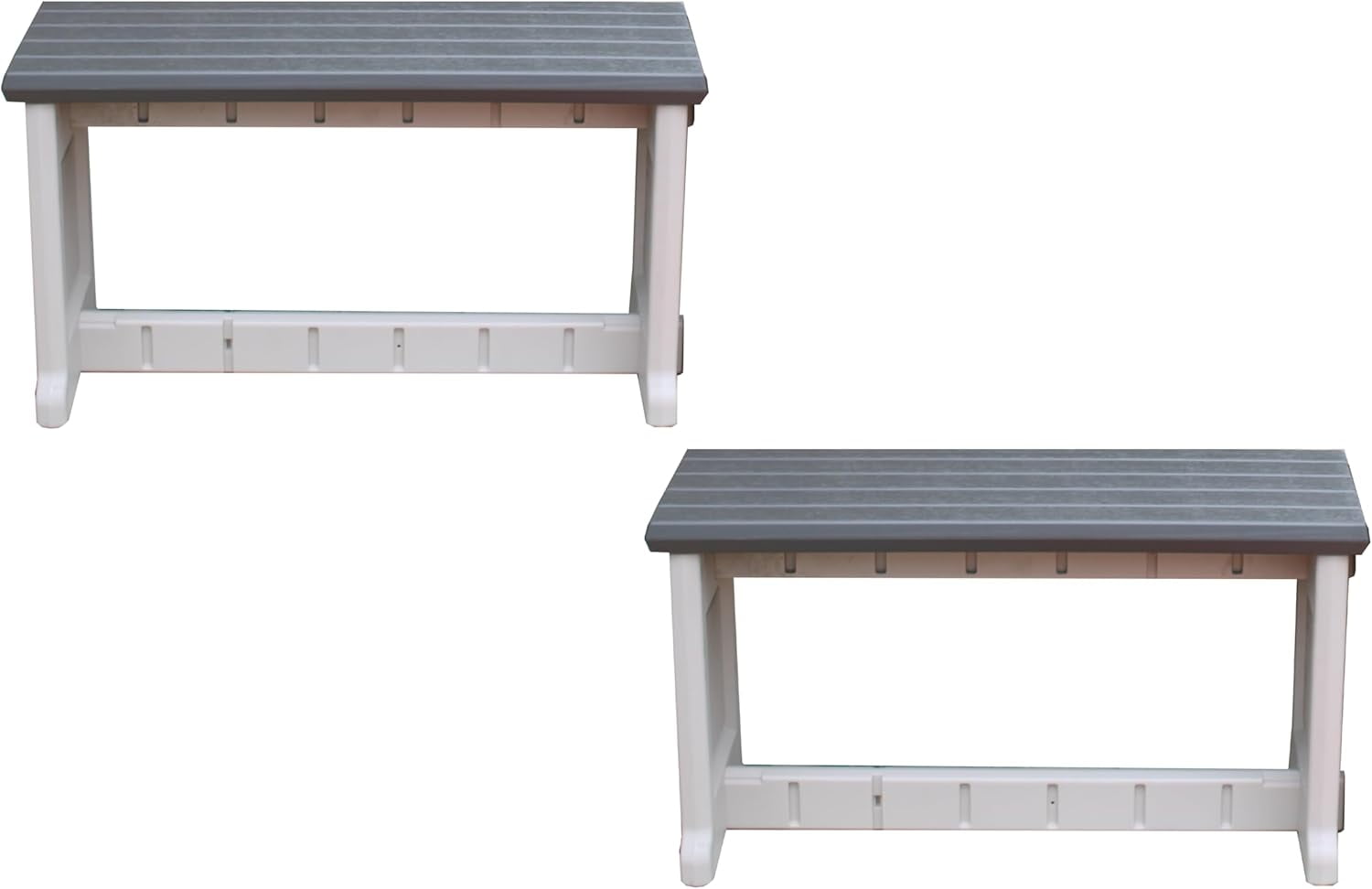 GaoJ 2 Pack Bench, Click and Lock Hardware-Free Assembly, Durable and ...