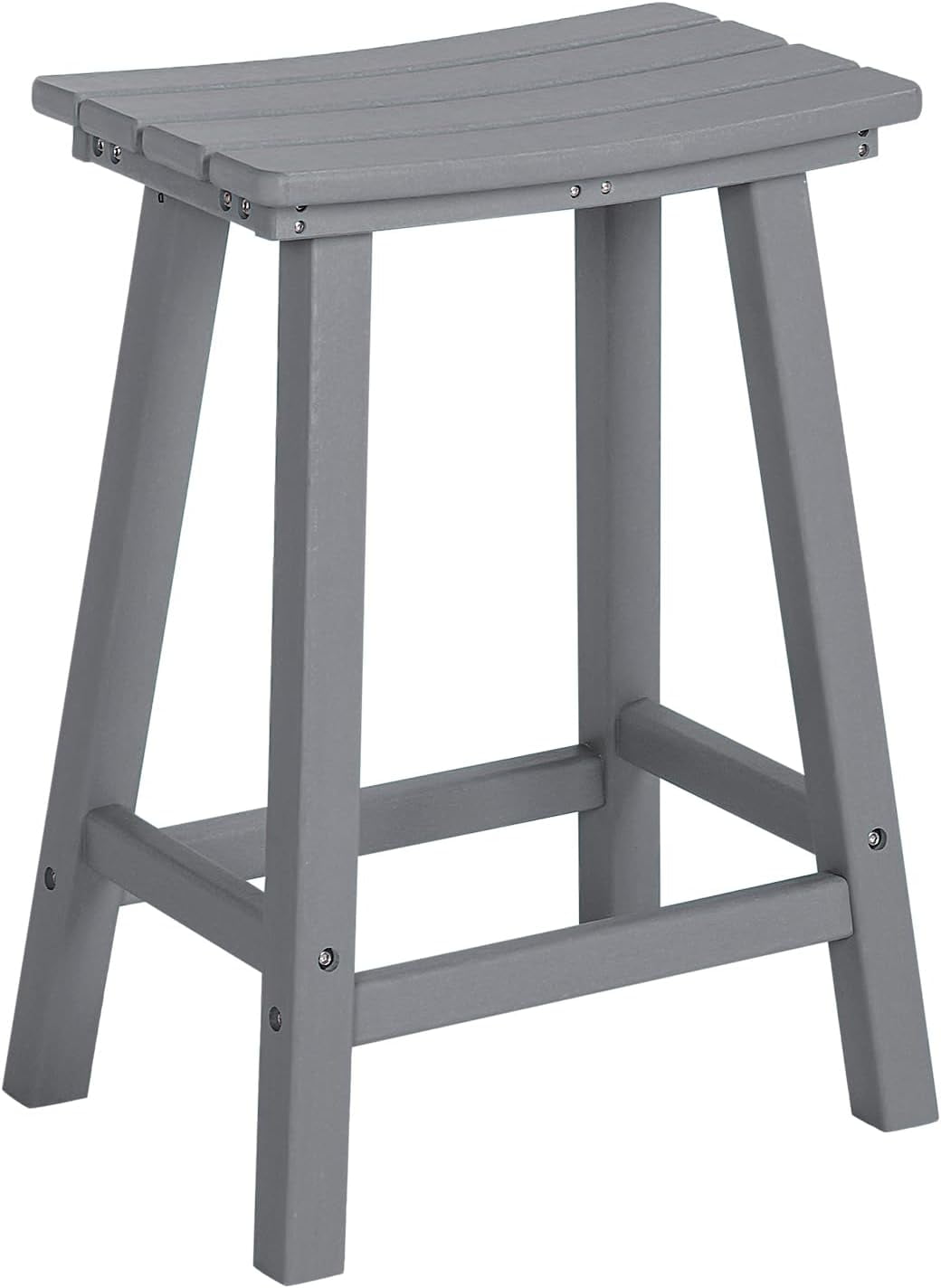 GaoJ 24 Inch Outdoor Bar Stool, HDPE Bar Chairs with Footrest, Weather ...