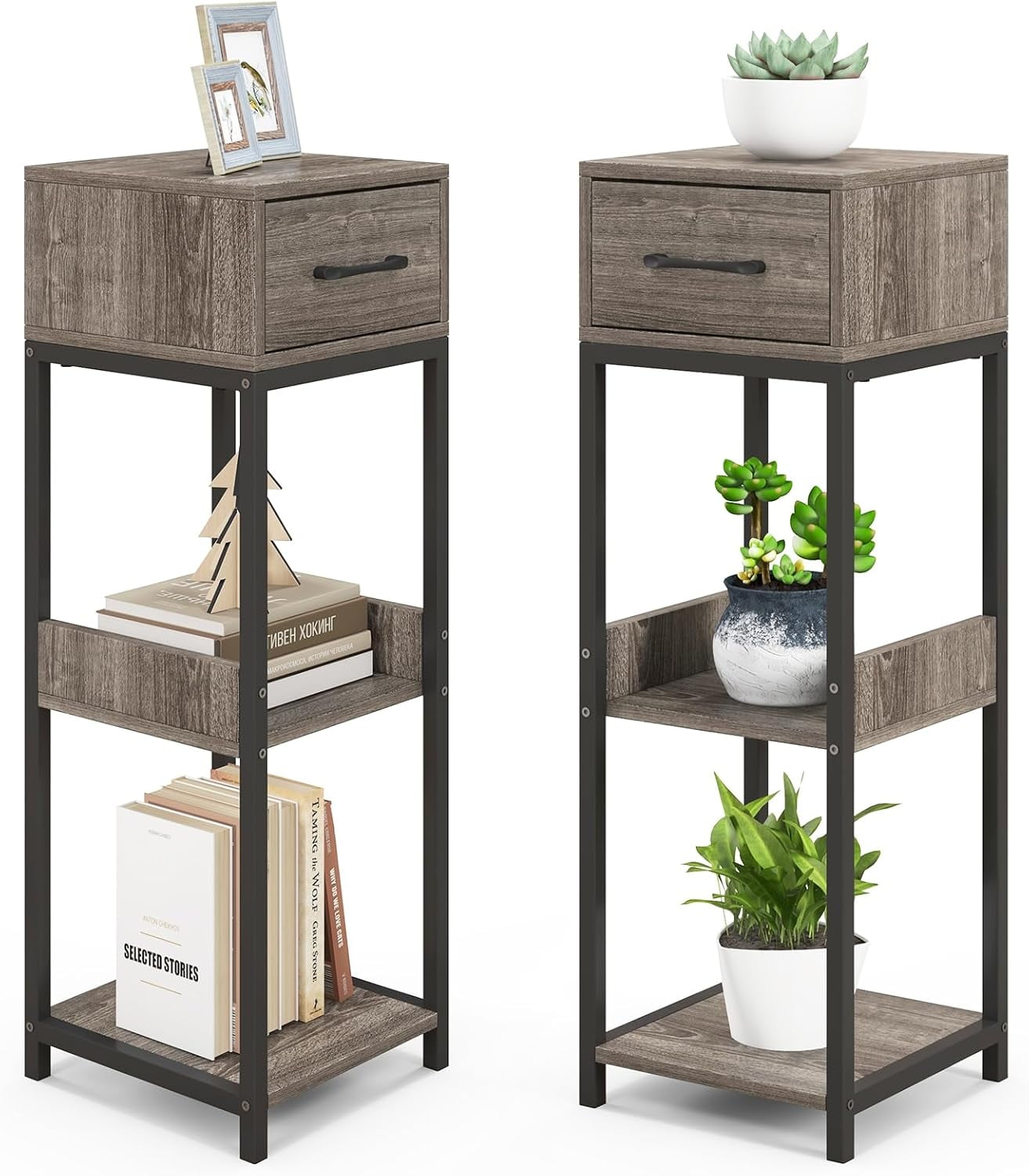 GaoJ 3 Tier Tall Plant Stand Indoor, 36 Inch Corner Plant Holder with ...