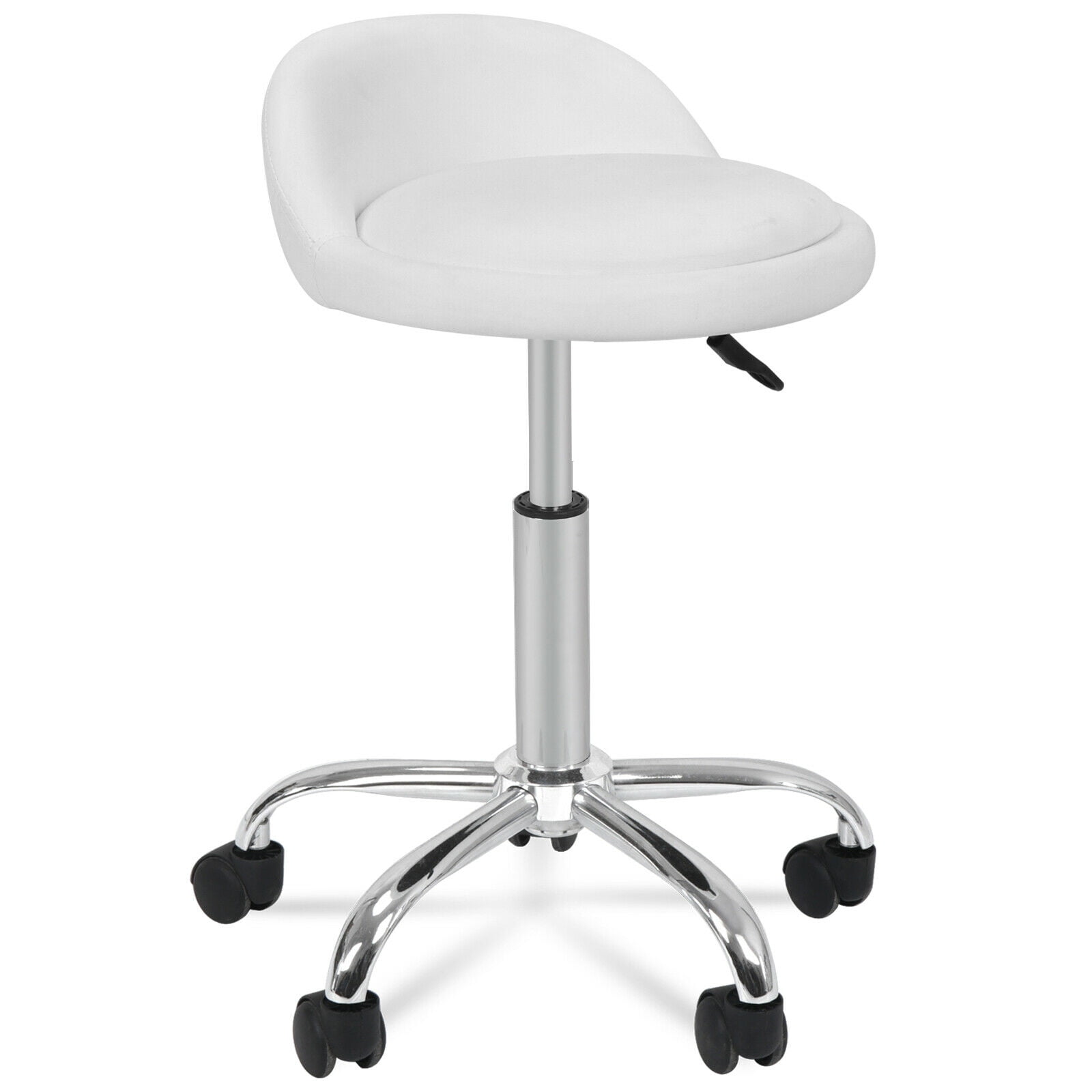 GaoJ Adjustable Hydraulic Salon Stool Rolling Massage Spa Stool White ...