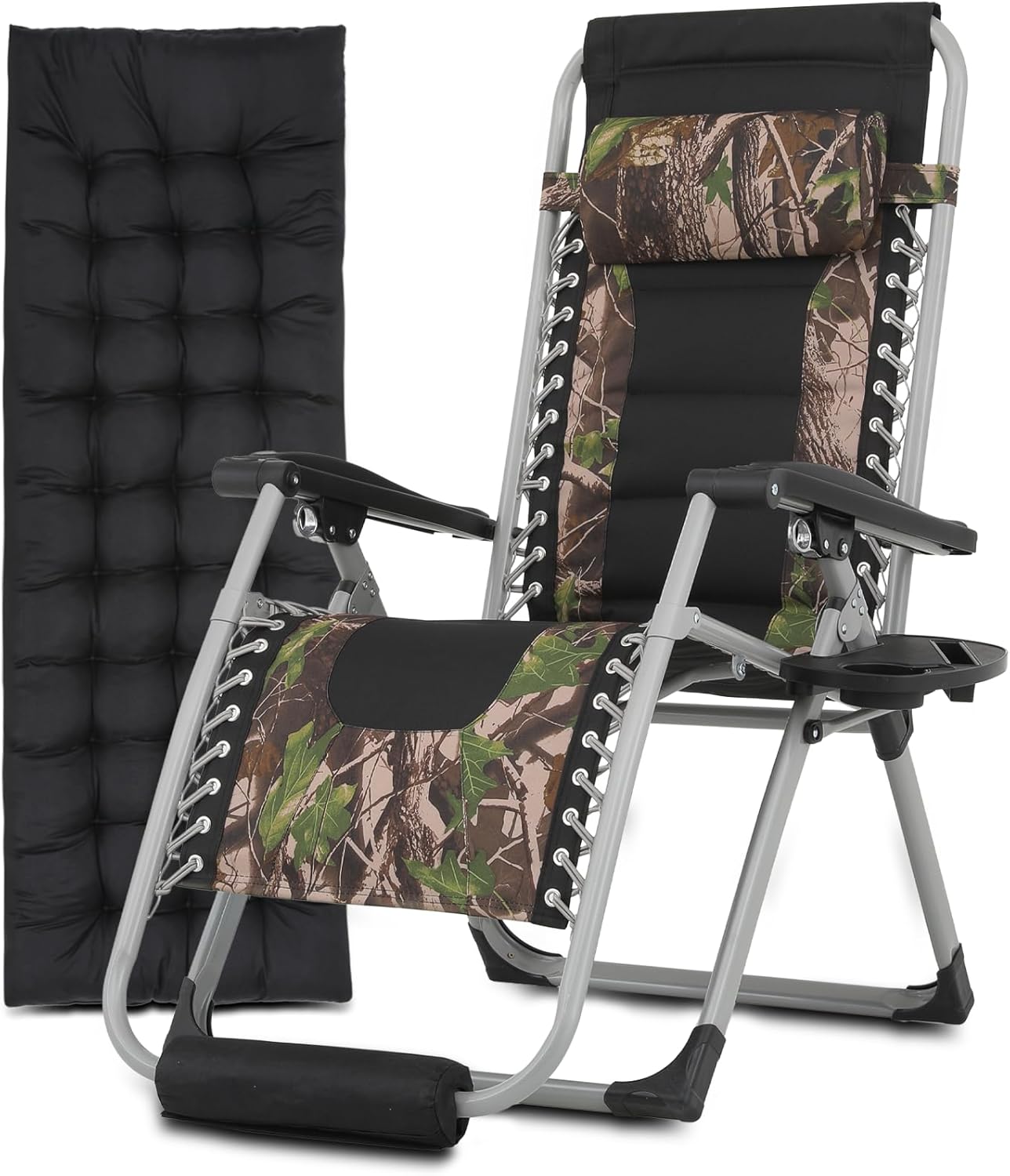 GaoJ Folding Lounge Chair for Adults, Adjustable Angle Camping Chair ...