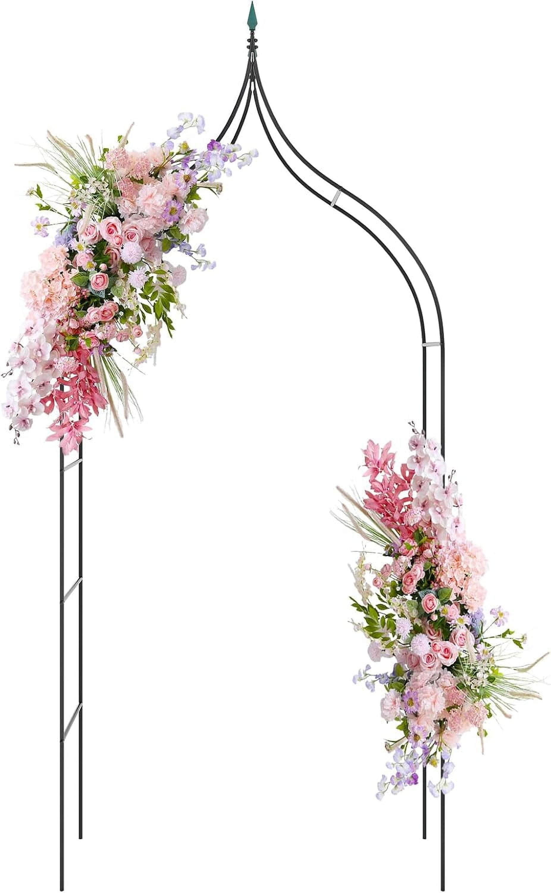 GaoJ Gothic Style Garden Arbor, Garden Arch w/Multiple Side Crossbars ...