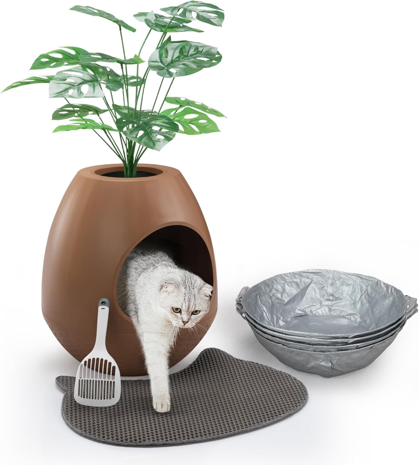 GaoJ Plant Litter Box Large Cat Hidden Litter Box with 4X Litter Box ...