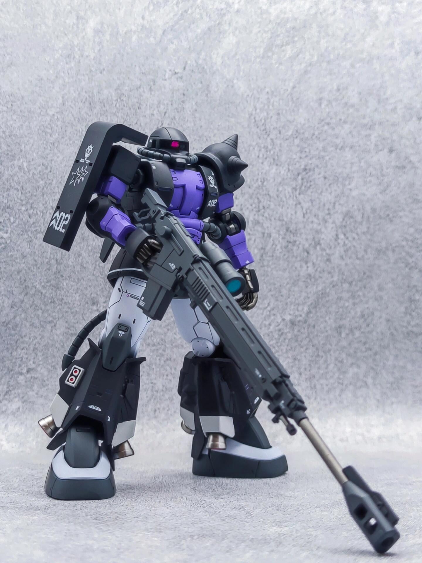 Gaogao Hg 1/144 Zaku Ms-06R-1A Assembly Model Action Model Kit 005 003 Zaku Ii High Sniper Rifle ...