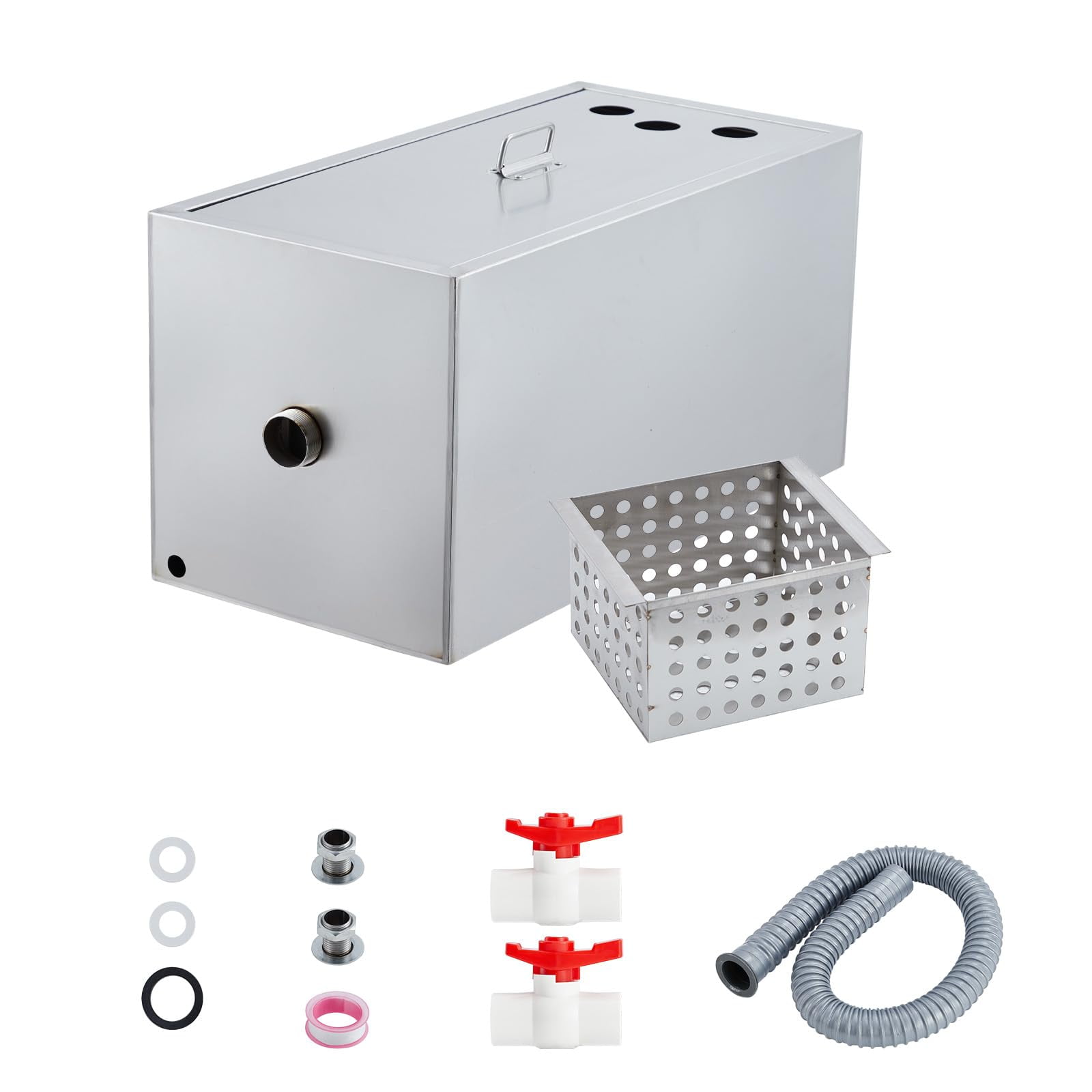 Gaomon Commercial Grease Trap, 8 lbs Stainless Steel Interceptor with ...