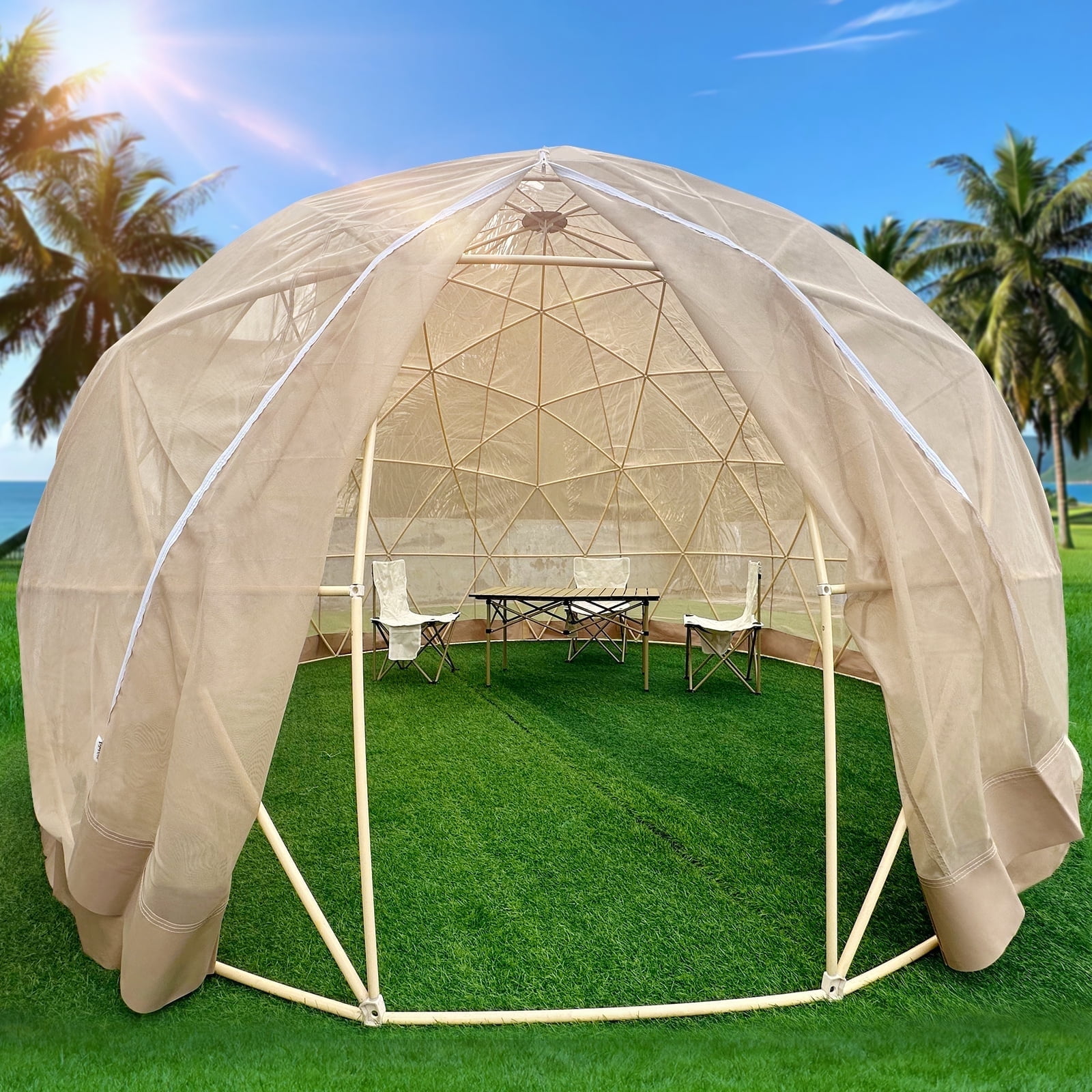 Gaonala Garden Dome Igloo Tent 12*7.2FT PVC Transparent Cover ...