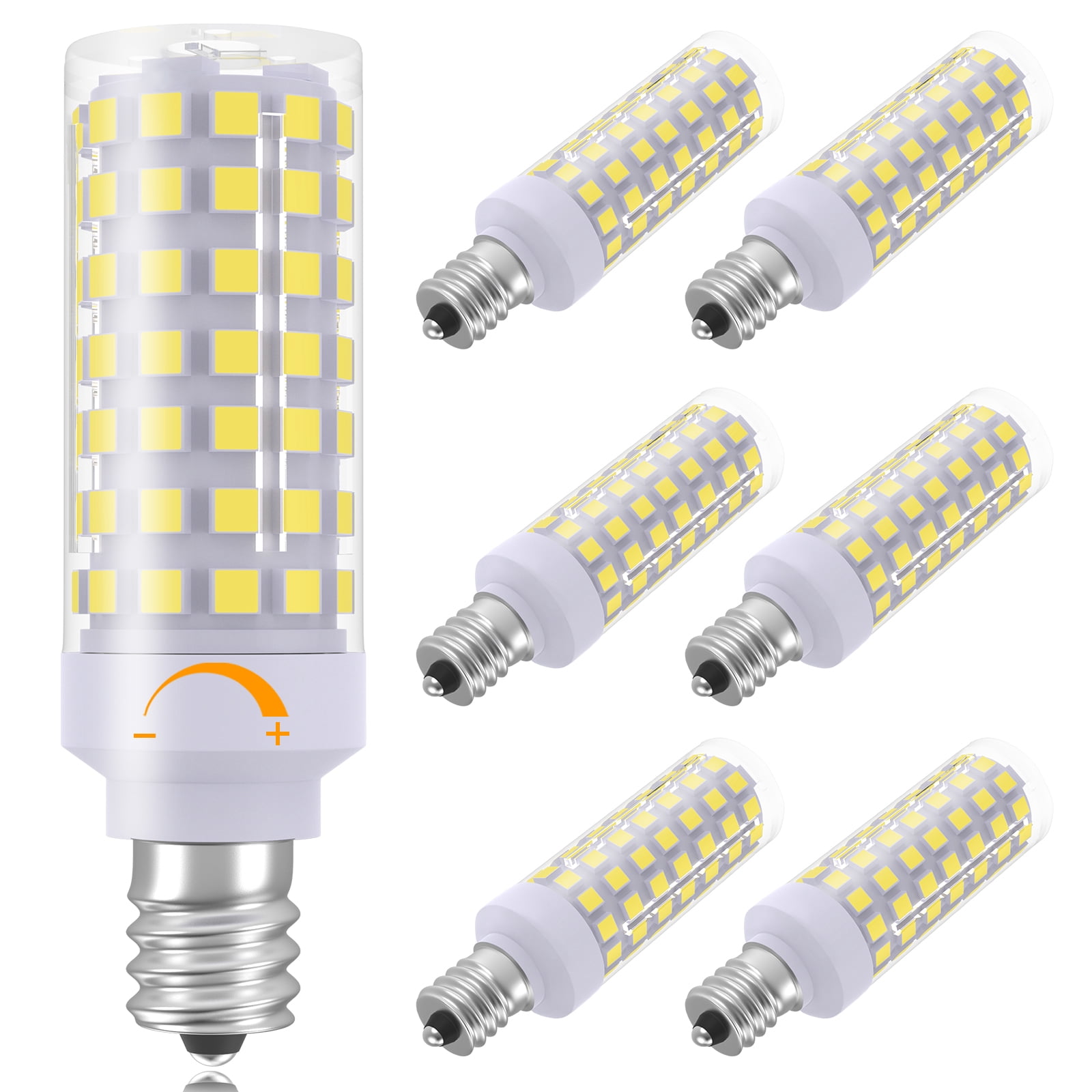 Gaormii E12 LED Candelabra Bulbs, Dimmable, 7W, 6000K Cool White ...