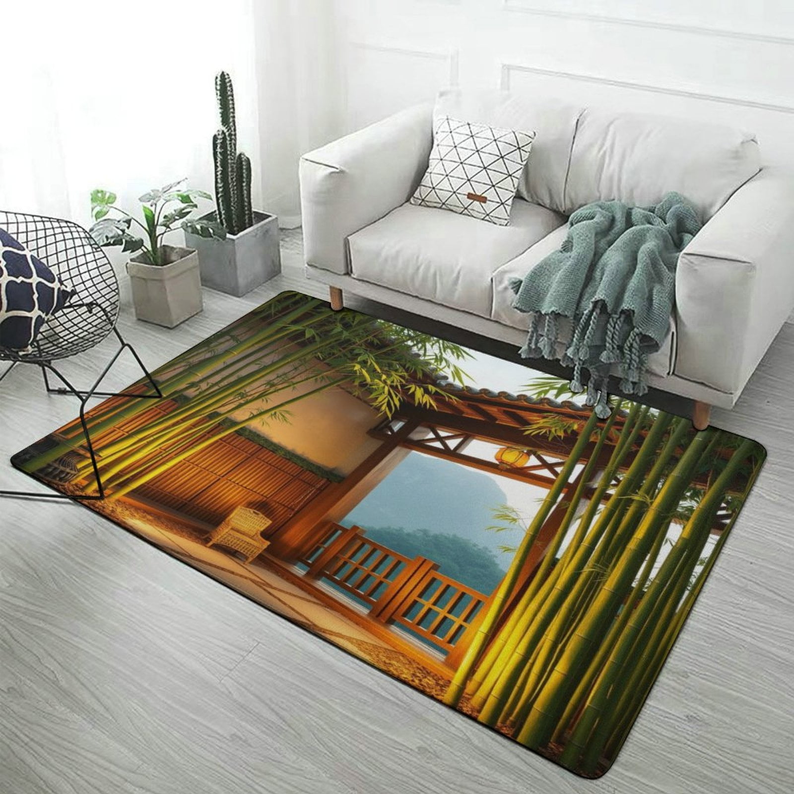 Gaosheng Bamboo Carpet for Living Room Luxury Home Rations Sofa Coffee ...