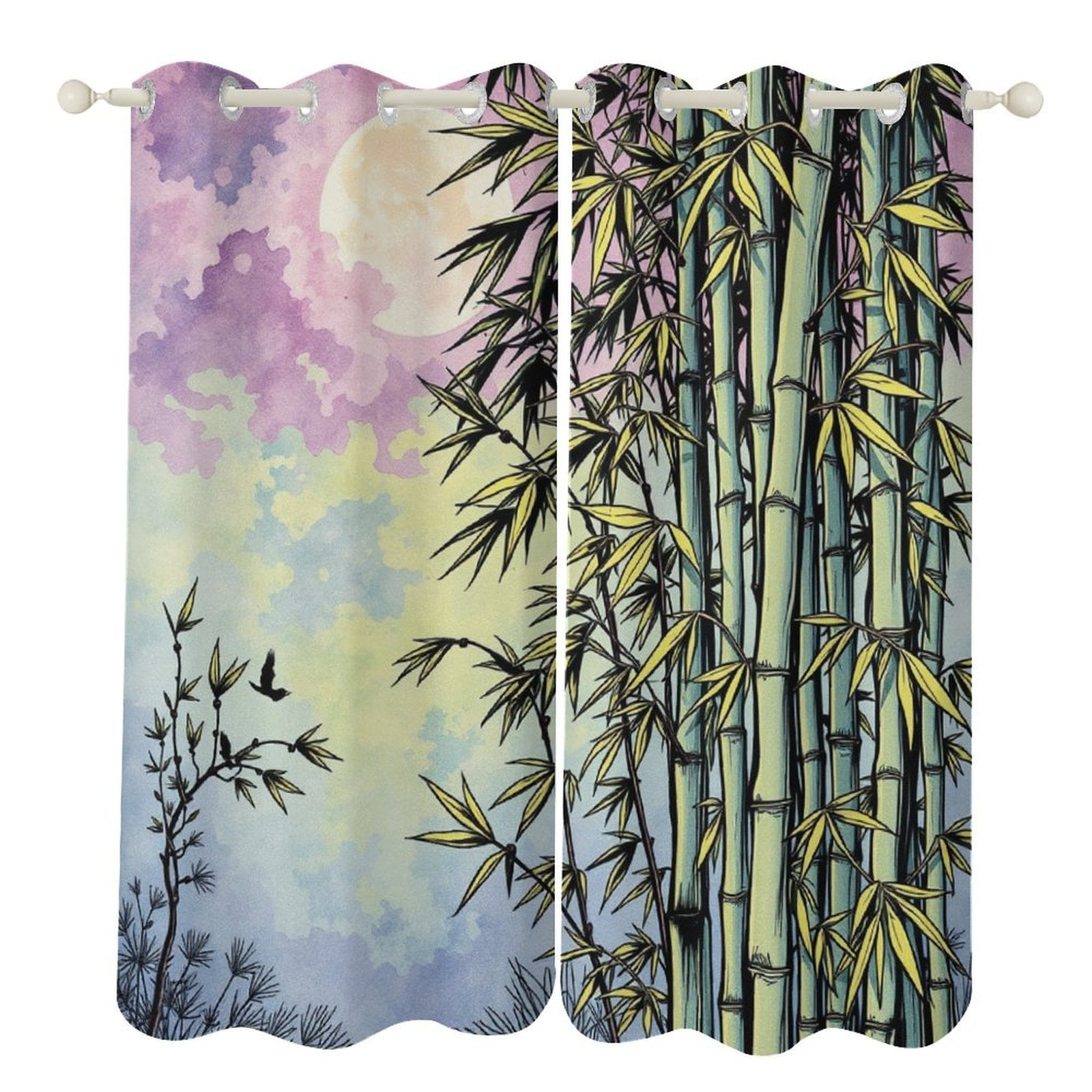 Gaosheng Bamboo Curtains for Bedroom Living Room Drapes Kitchen Room ...