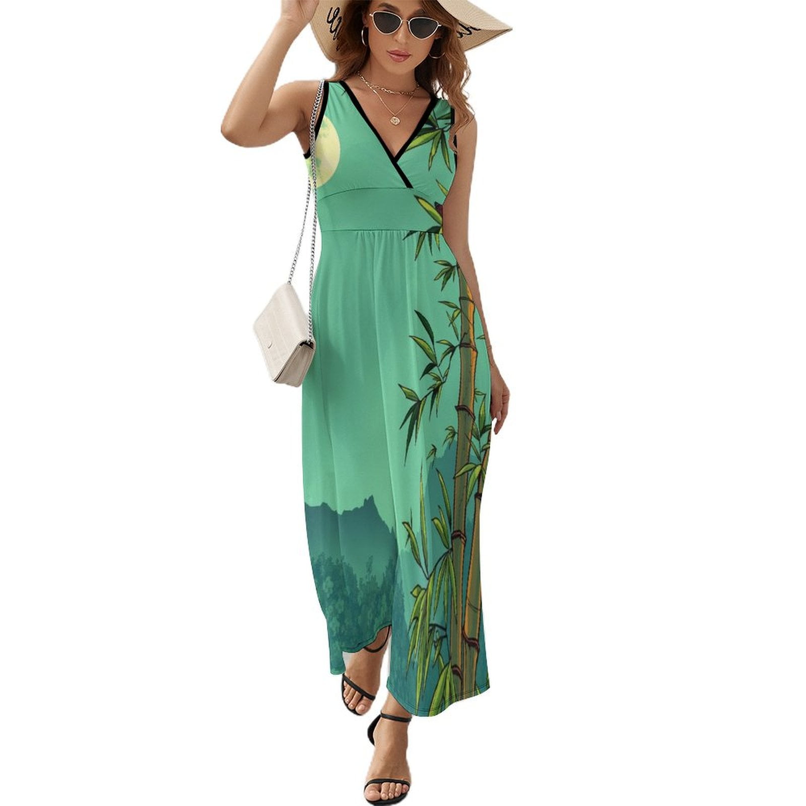 Gaosheng Bamboo Sleeveless Dress for Women Birthday Clothing Suit Summer - Walmart.com